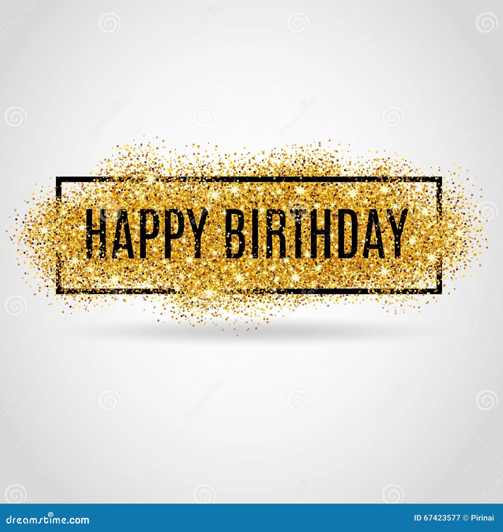 Feliz cumpleaños del oro ilustración del vector. Ilustración de ...