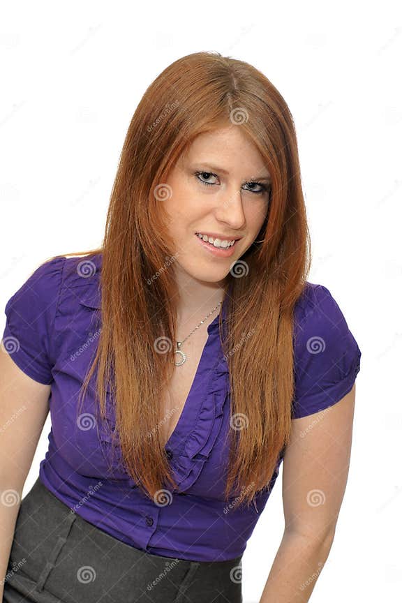 Feliz de verle foto de archivo. Imagen de sonrisa, rojizo - 32670844