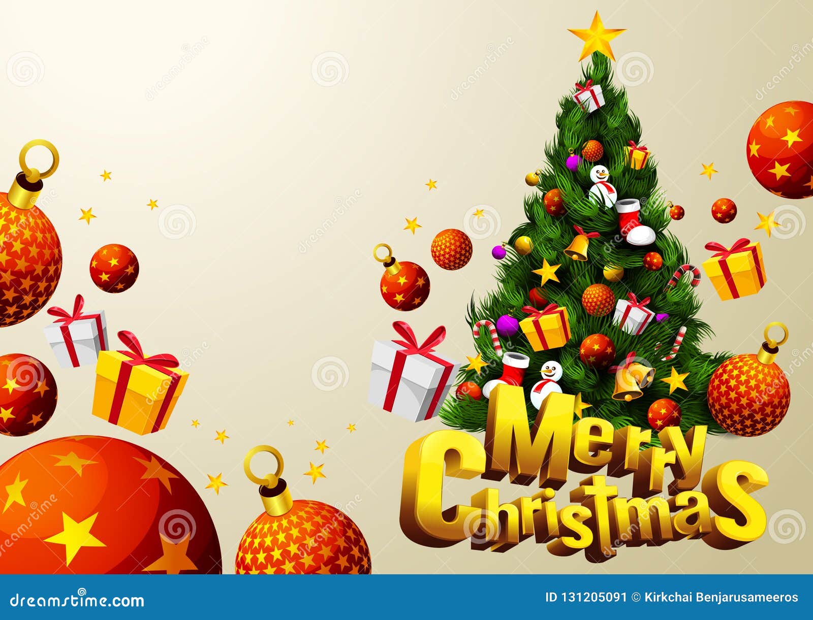 Feliz Navidad horizontal ilustración del vector. Ilustración de muestra ...