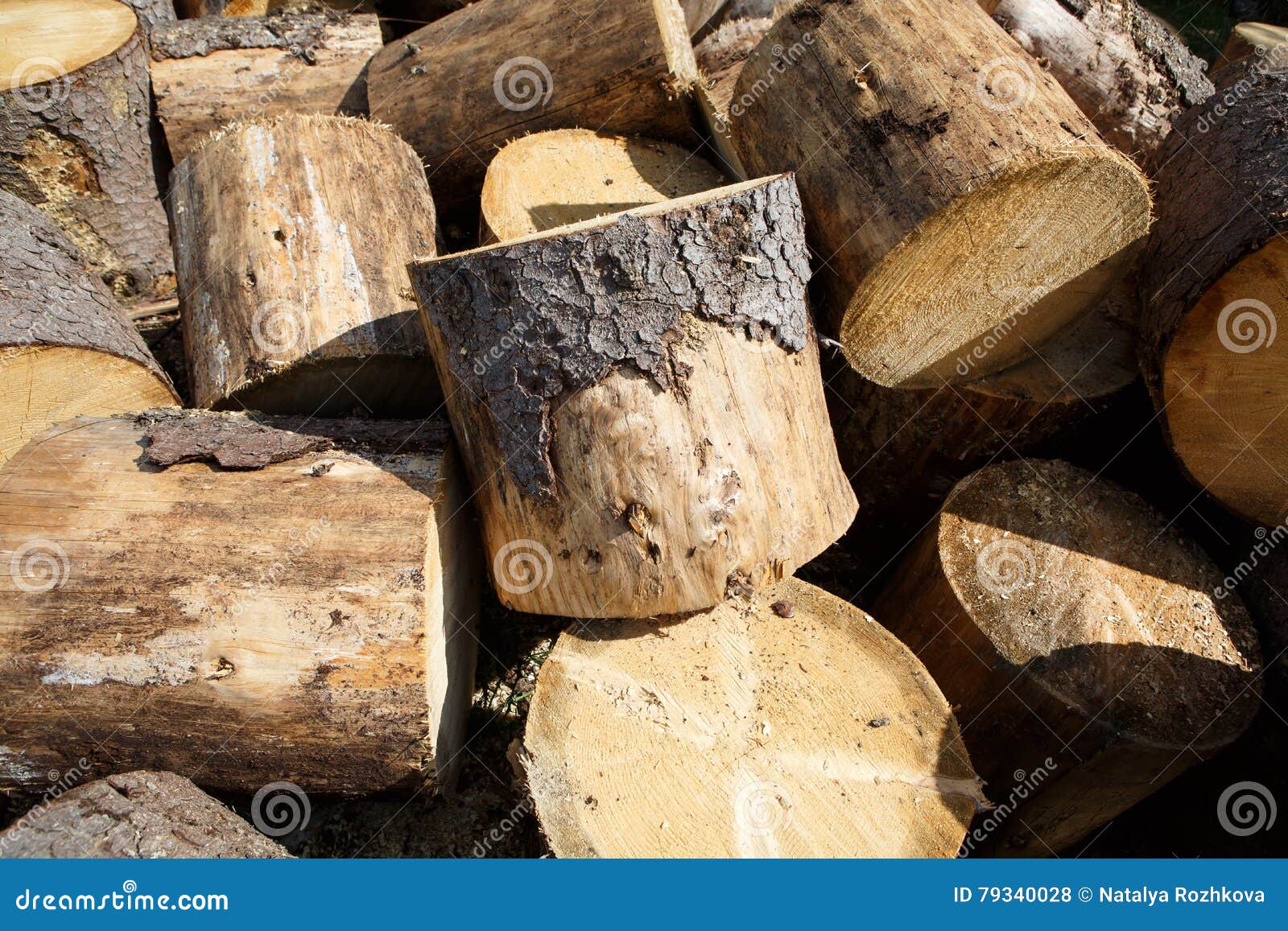 Logs are a Bunch at the Ranch. Stock Photo - Image of rustic, rural ...