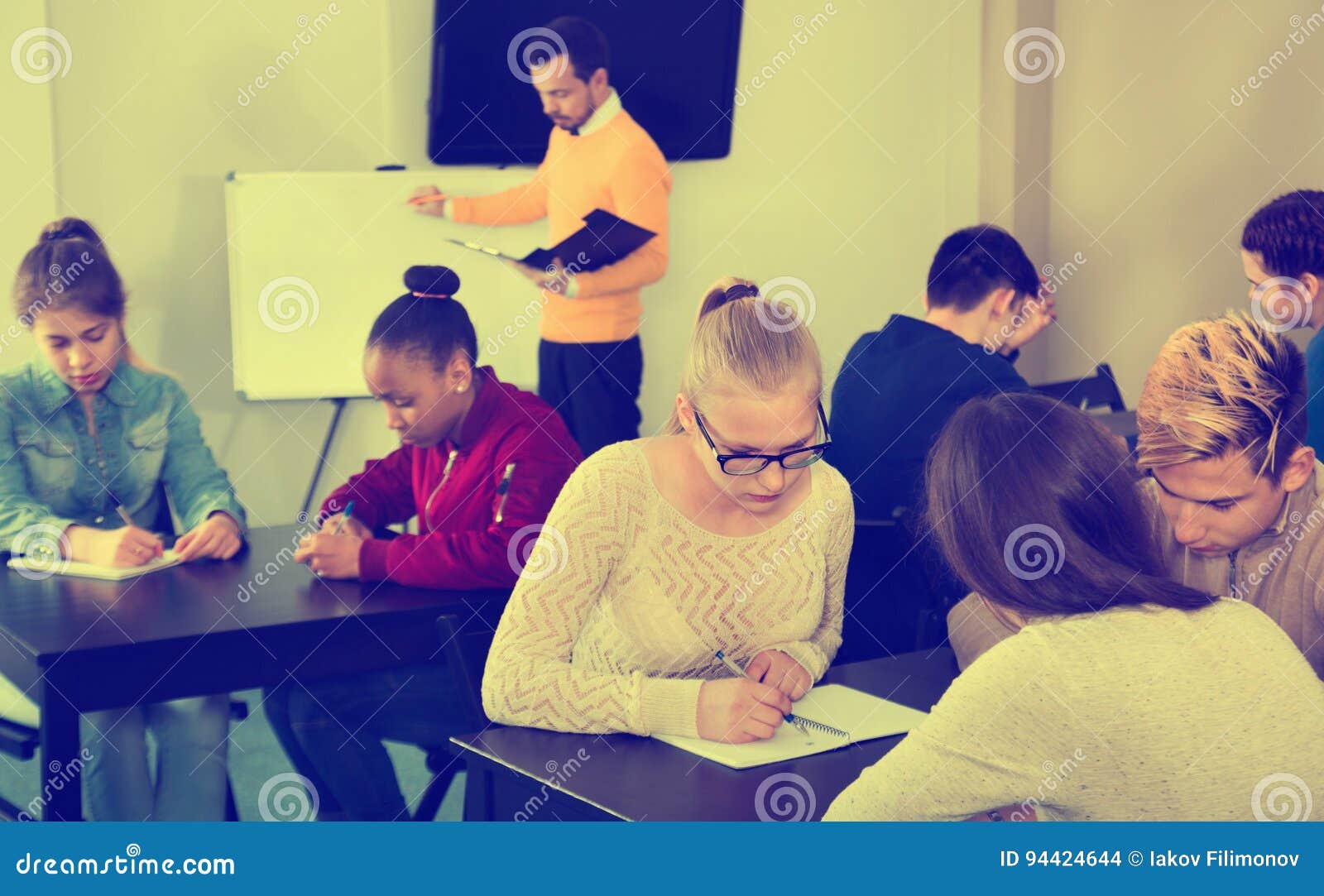 Fellow Students Working Together Royalty-Free Stock Photography ...