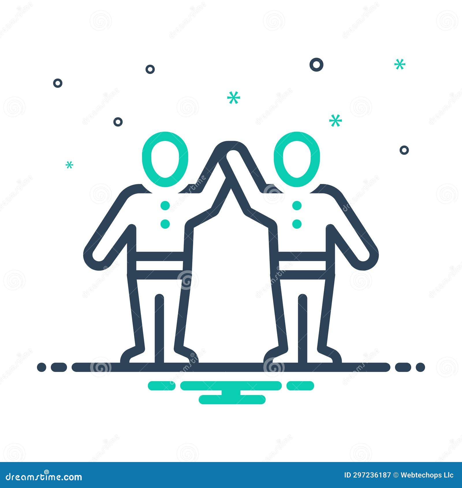 Mix Icon for Fellowship, Friendship and Buddy Stock Vector ...