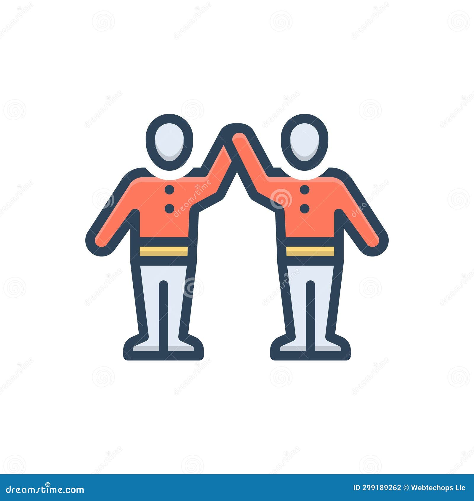 Color Illustration Icon for Fellowship, Friendship and Partner Stock ...