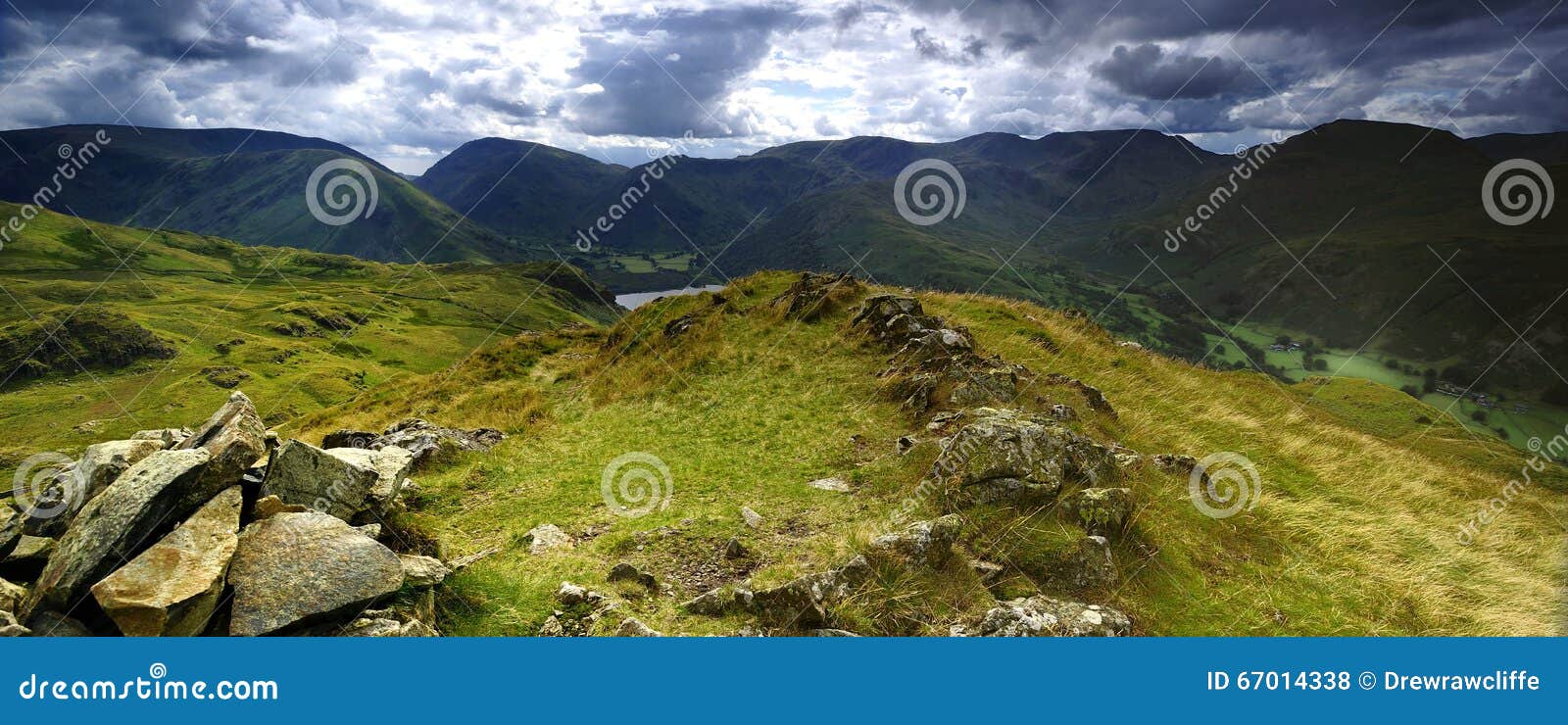 The fells from Place Fell stock photo. Image of screes - 67014338