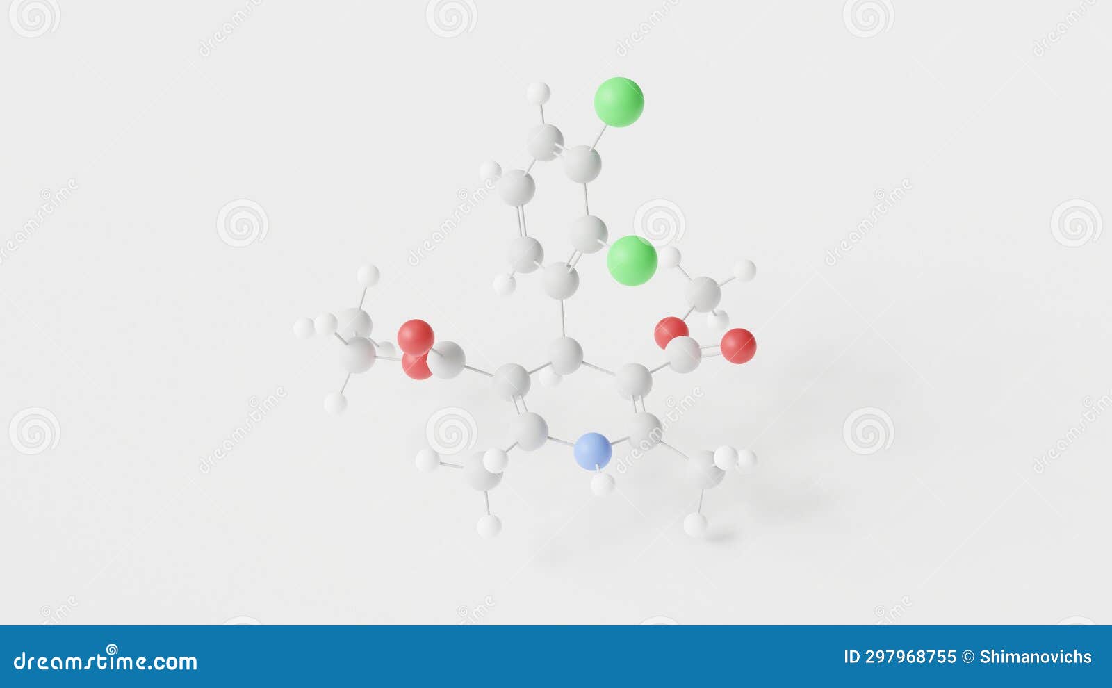 Felodipine Molecule 3d, Molecular Structure, Ball and Stick Model ...