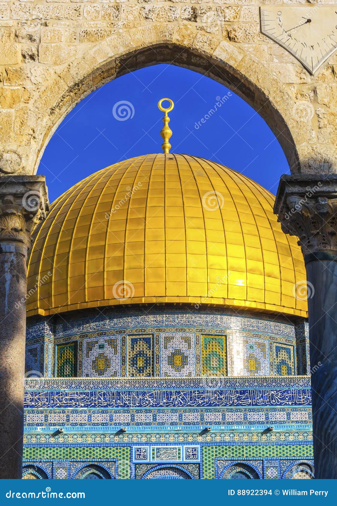 Felsendom-islamische Moschee Der Tempelberg Jerusalem Israel Stockfoto ...