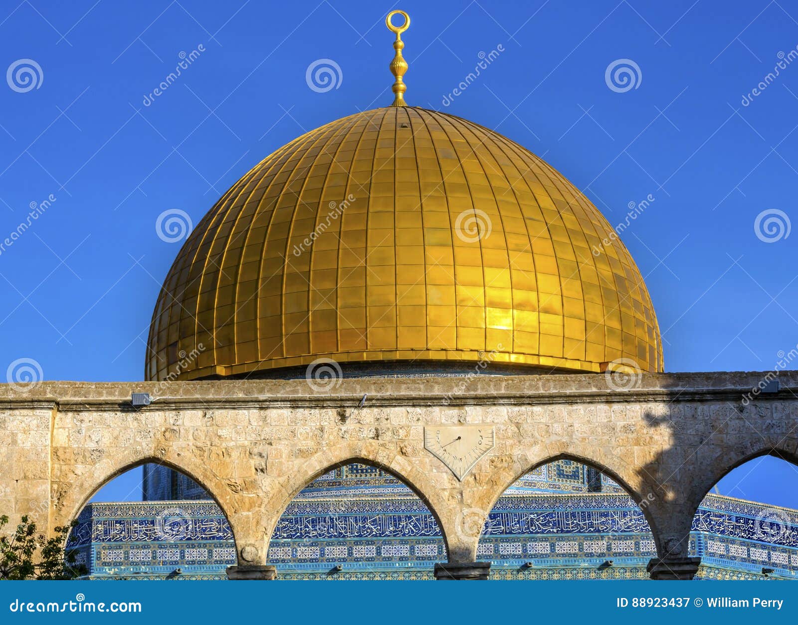 Felsendom-islamische Moschee Der Tempelberg Jerusalem Israel Stockbild ...