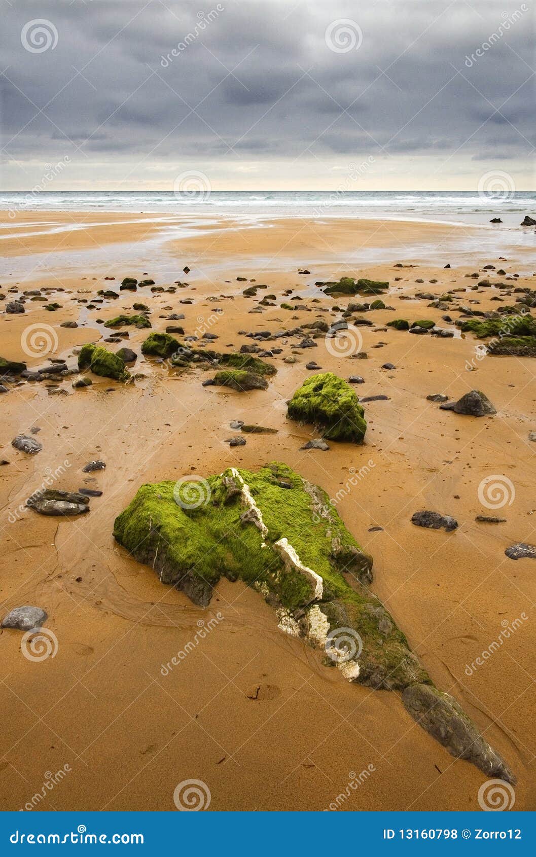 Felsiger Strand stockfoto. Bild von gezeiten, atlantisch - 13160798