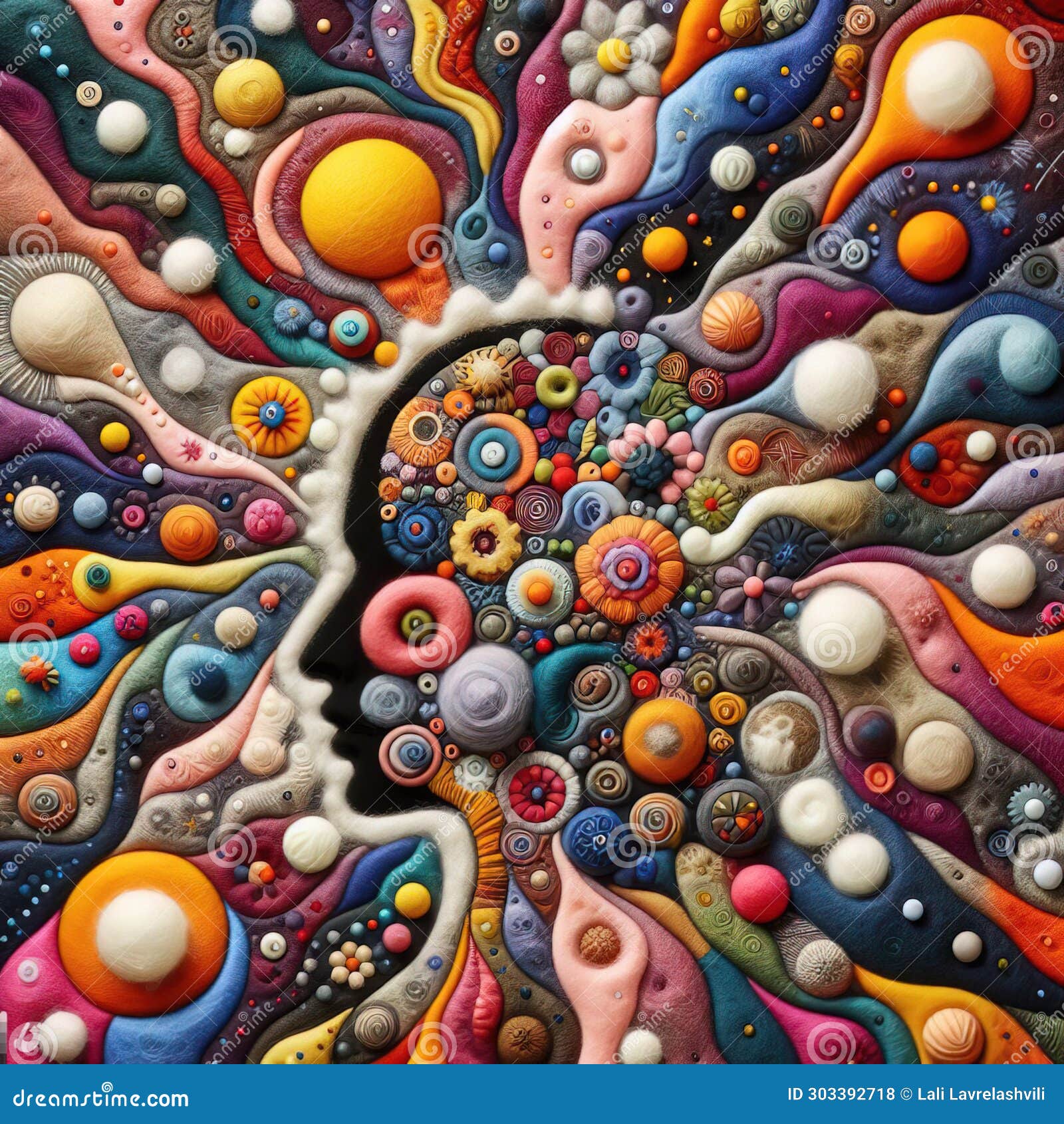 Felt Art Patchwork, Exploding Mind Concept Art, Inner World, Dreams ...