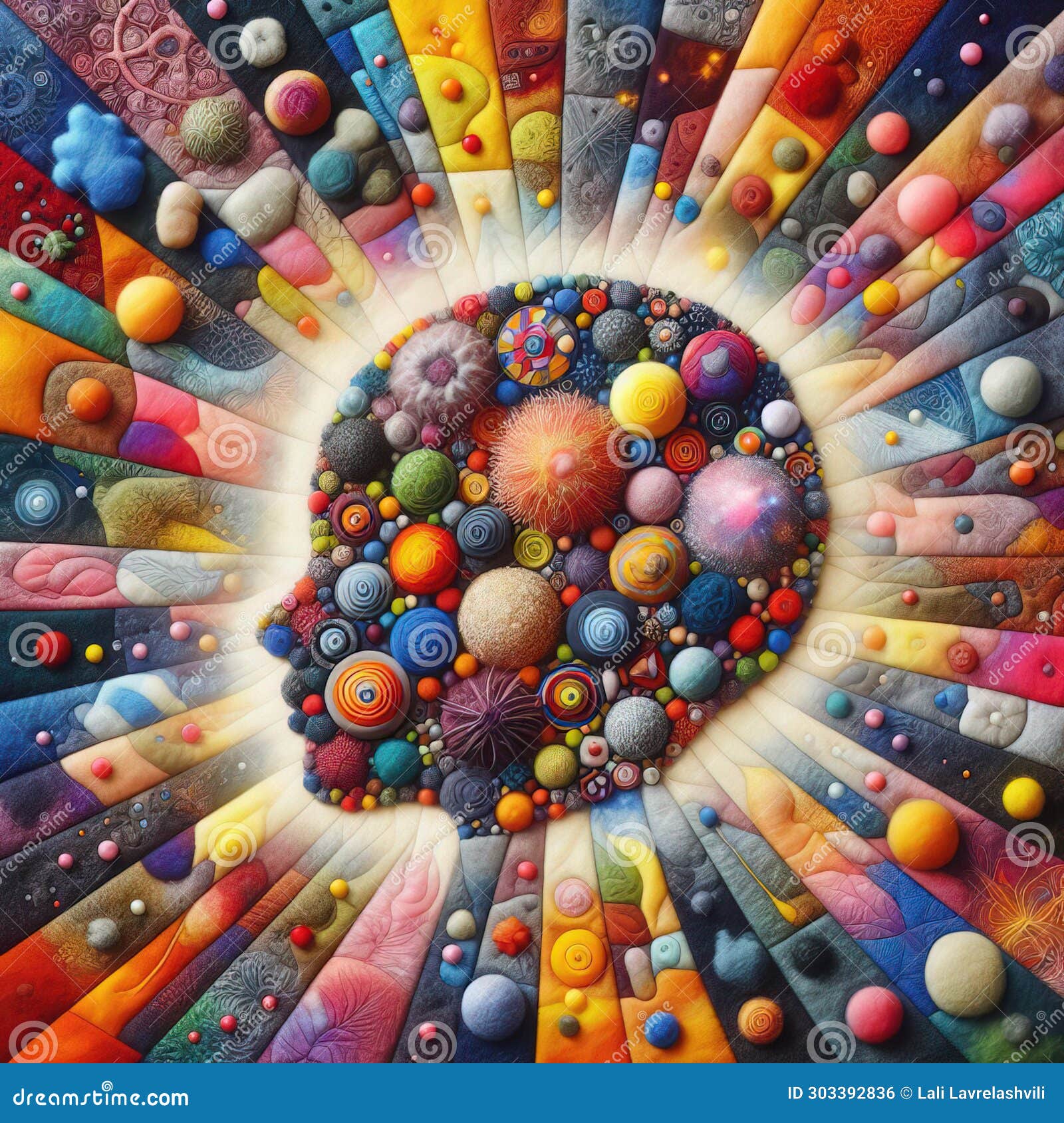 Felt Art Patchwork, Exploding Mind Concept Art, Inner World, Dreams ...