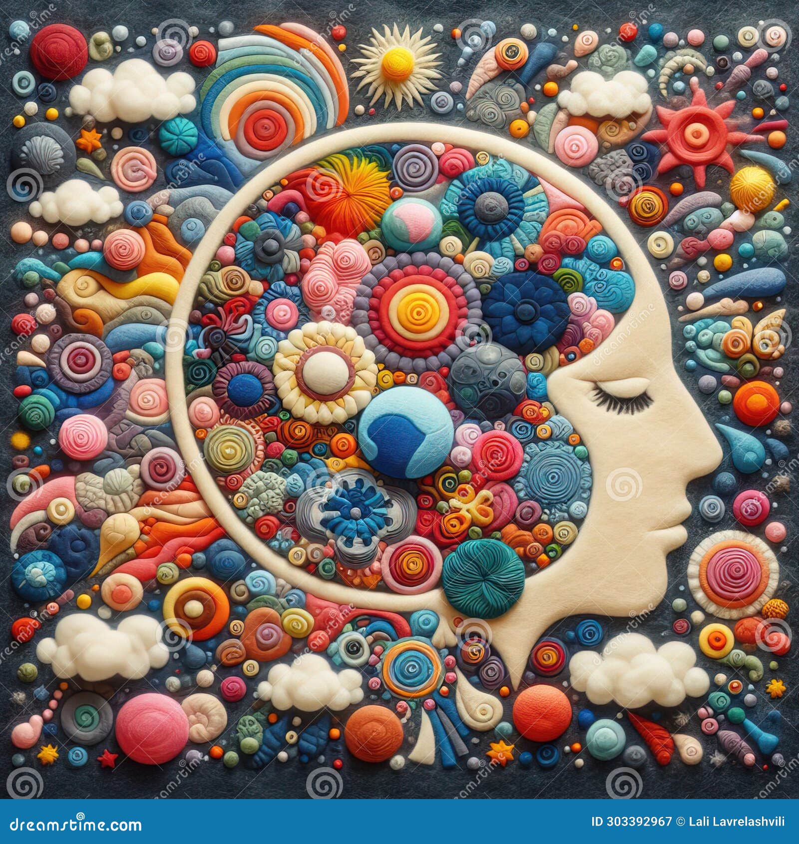 Felt Art Patchwork, Exploding Mind Concept Art, Inner World, Dreams ...