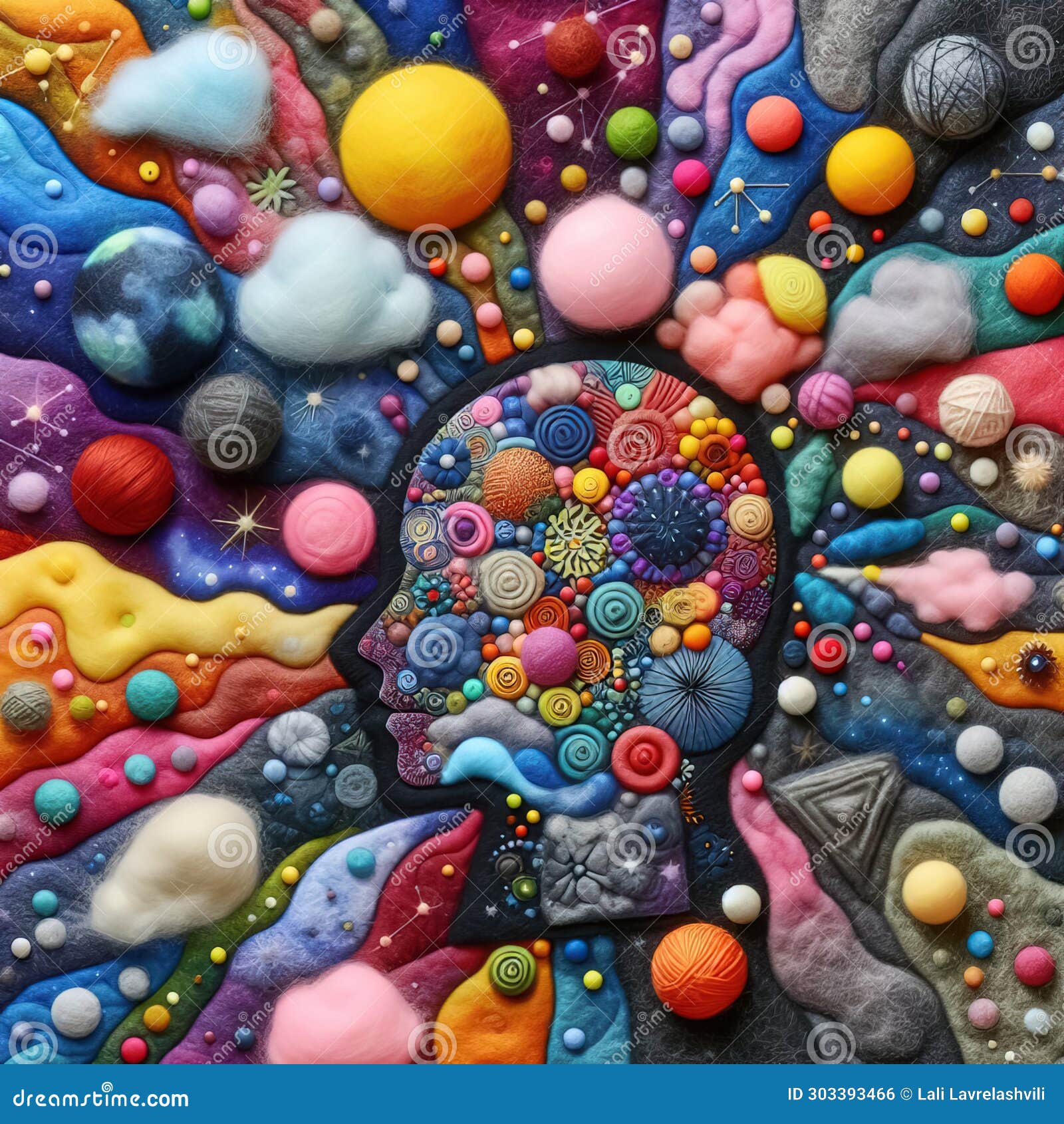 Felt Art Patchwork, Exploding Mind Concept Art, Inner World, Dreams ...