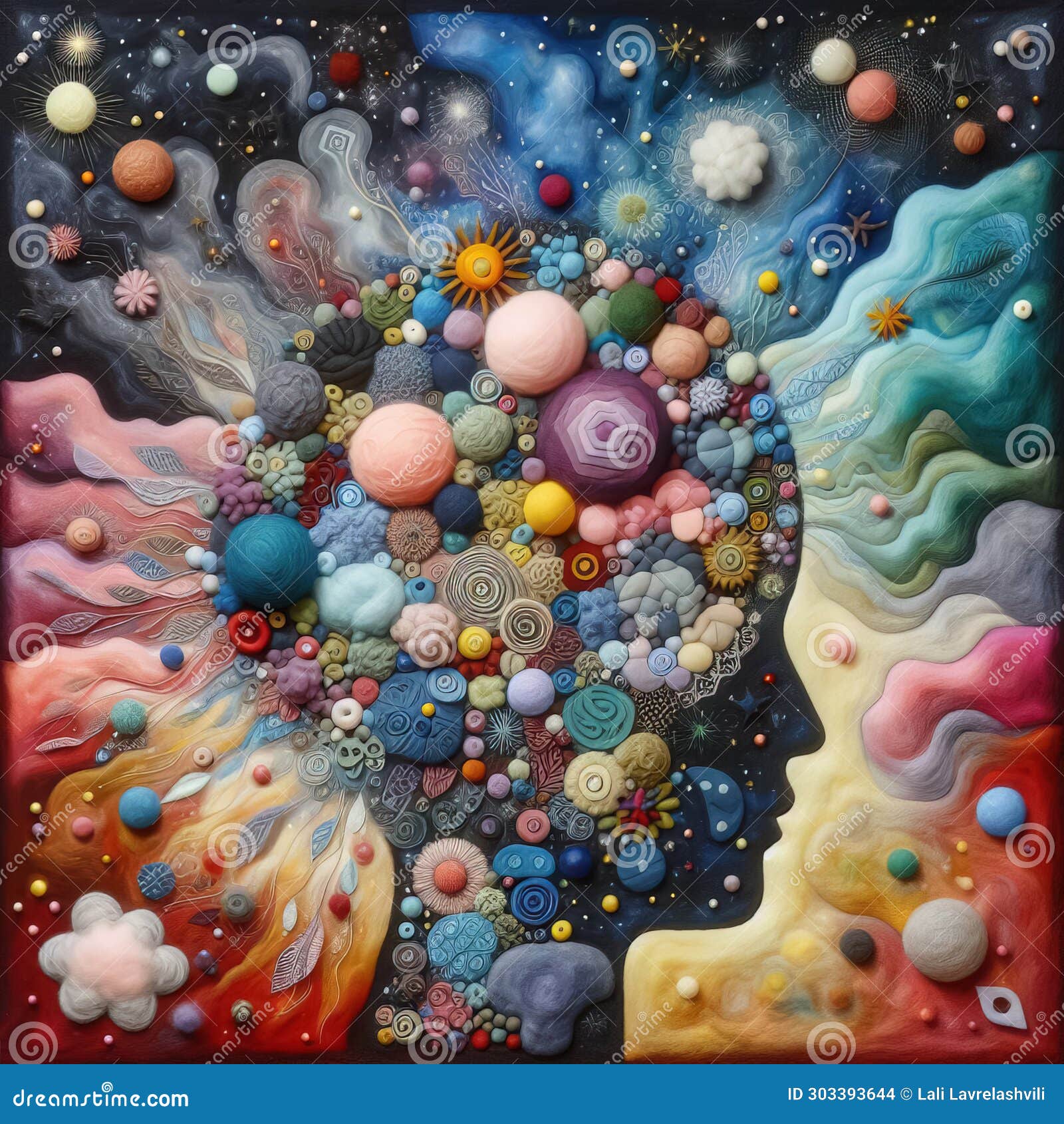 Felt Art Patchwork, Exploding Mind Concept Art, Inner World, Dreams ...