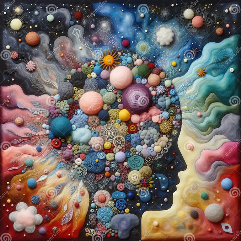 Felt Art Patchwork, Exploding Mind Concept Art, Inner World, Dreams ...