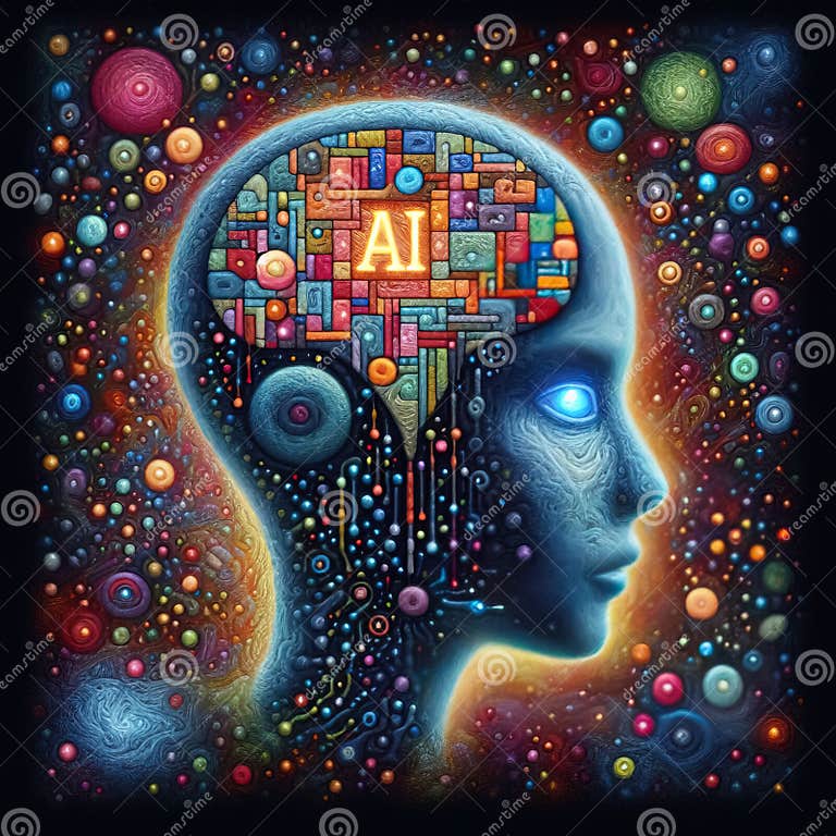 Felt Art Patchwork, a Humanoid Robot, Artificial Intelligence is ...