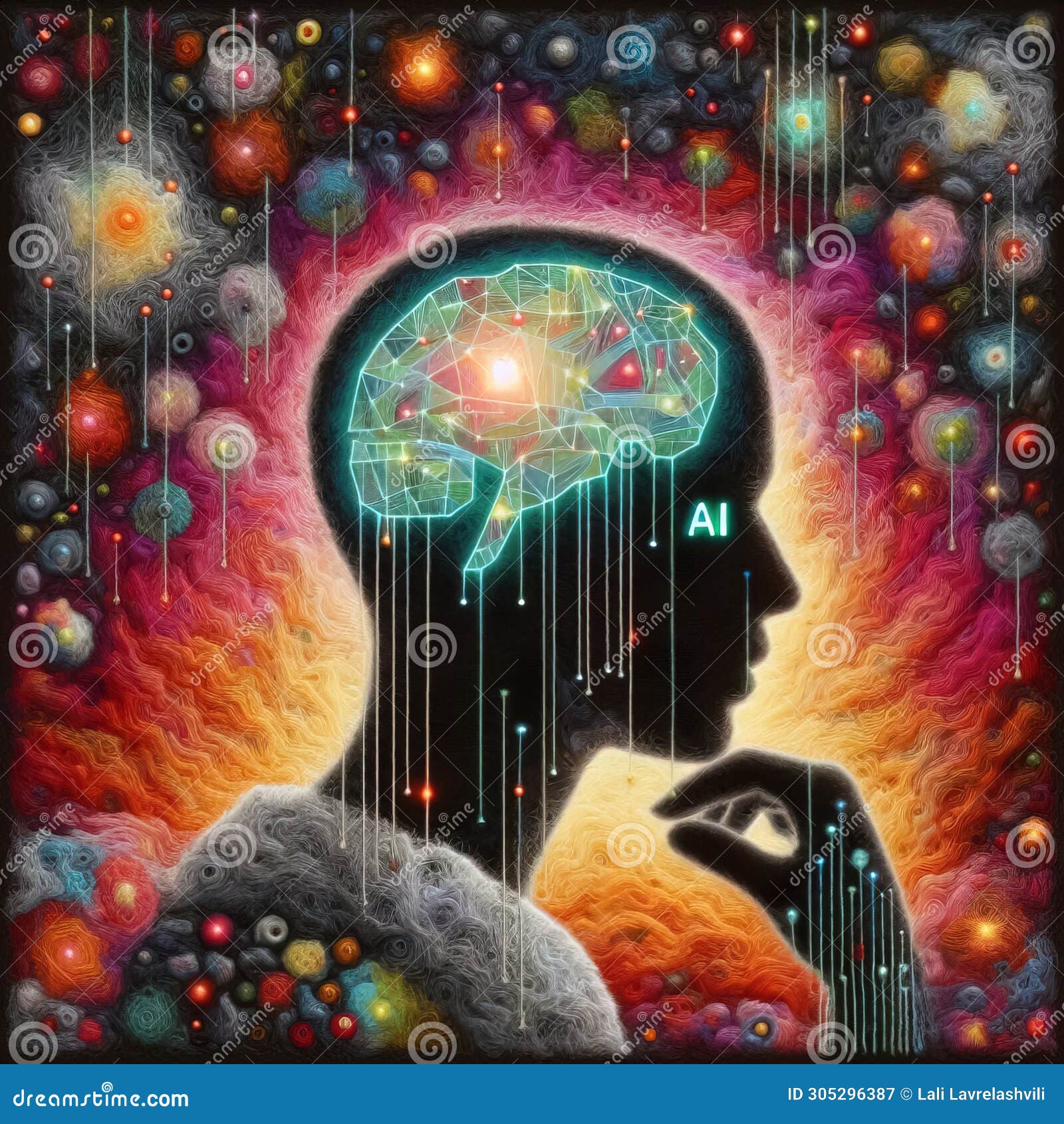 Felt Art Patchwork, a Humanoid Robot, Artificial Intelligence is ...