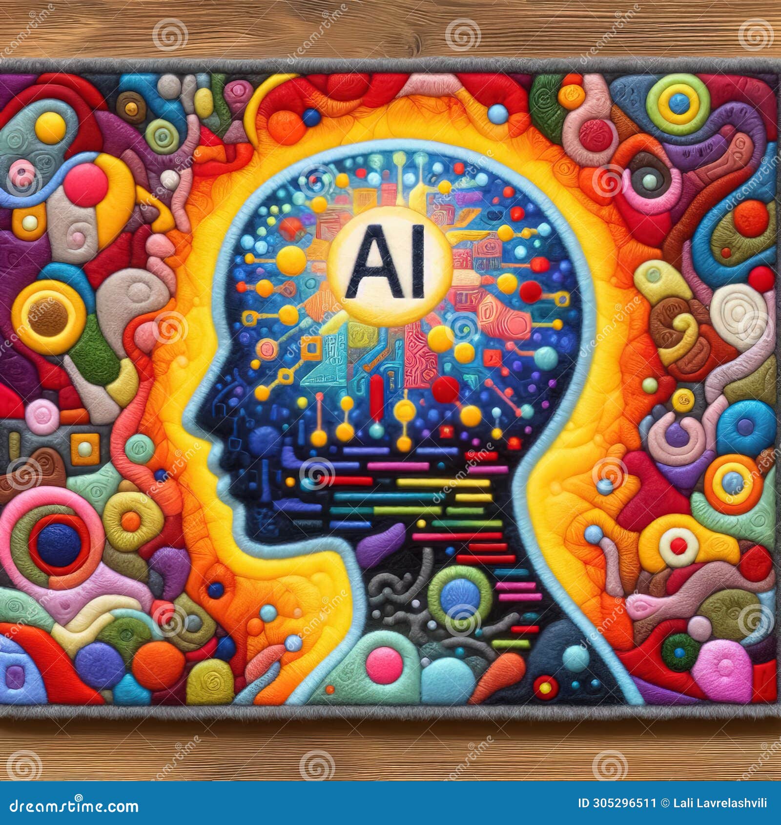 Felt Art Patchwork, a Humanoid Robot, Artificial Intelligence is ...