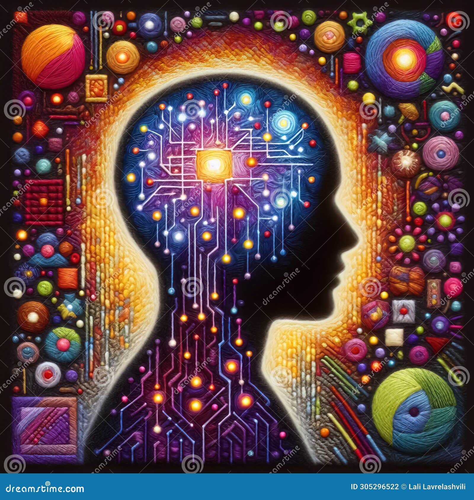 Felt Art Patchwork, a Humanoid Robot, Artificial Intelligence is ...