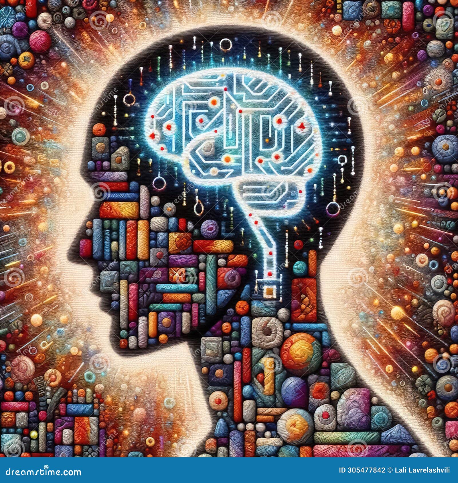 Felt Art Patchwork, a Humanoid Robot, Artificial Intelligence is ...