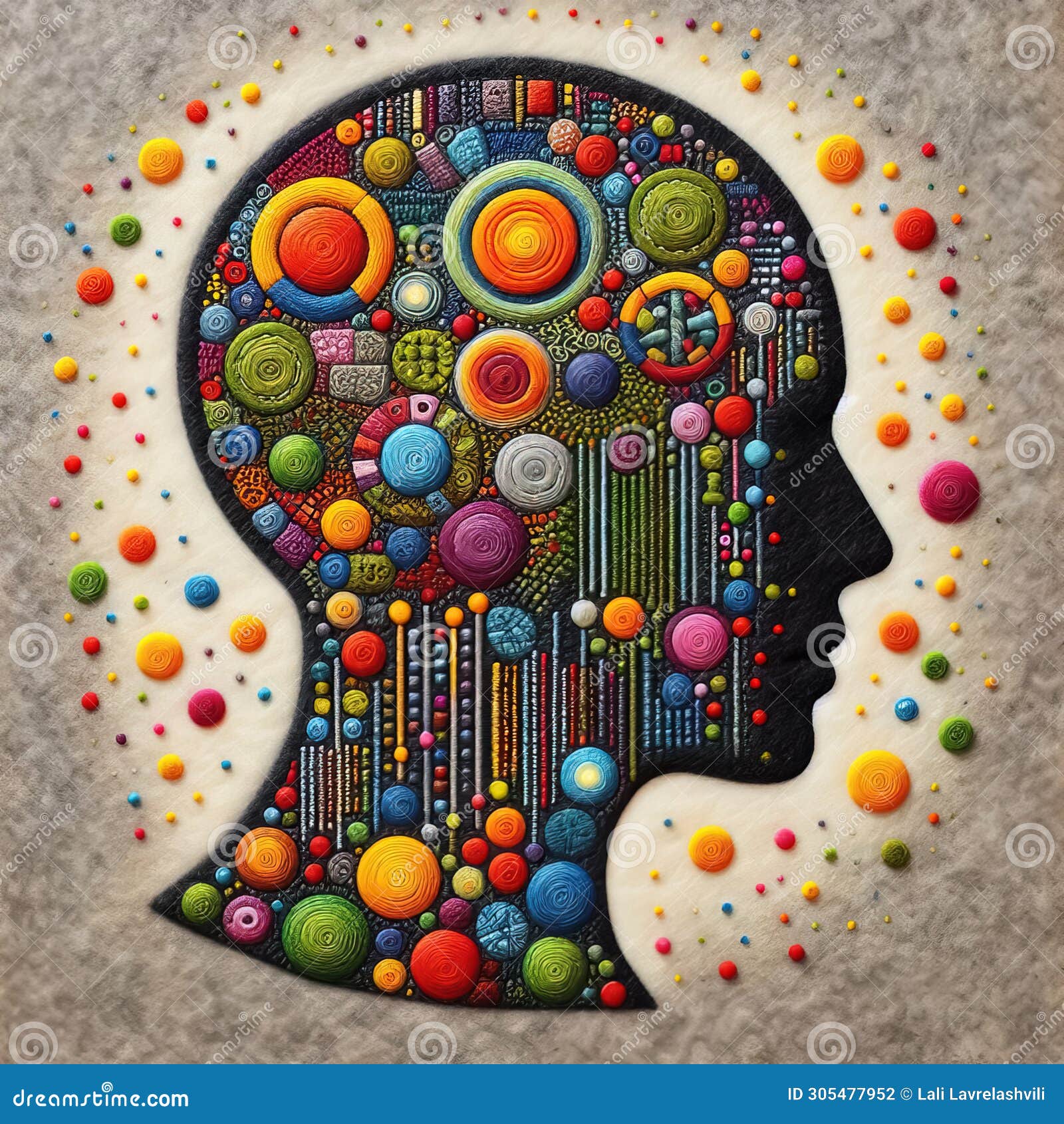 Felt Art Patchwork, a Humanoid Robot, Artificial Intelligence is ...