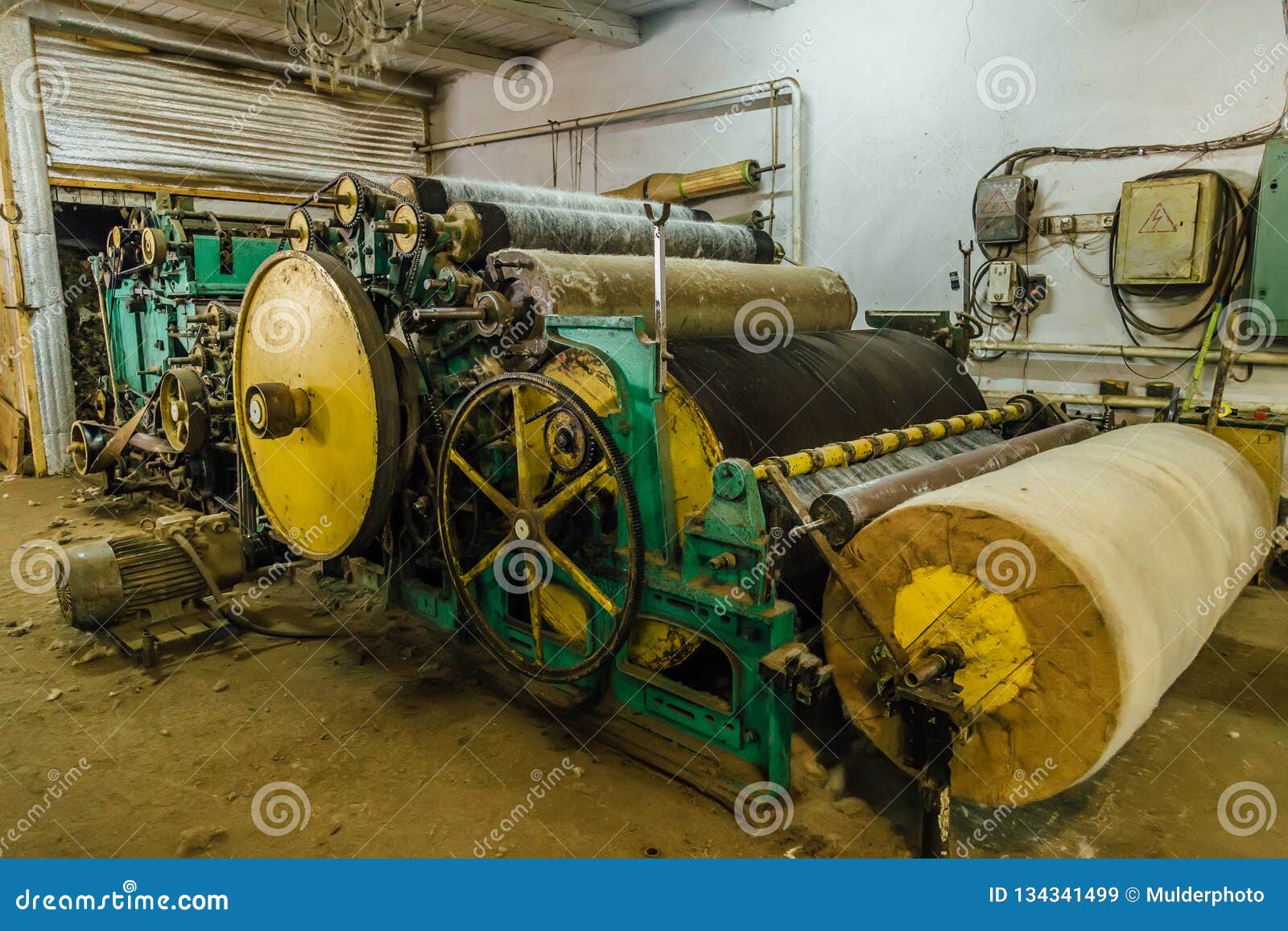 Felt Boot Production Line. Wool Processing Machine Stock Image - Image ...