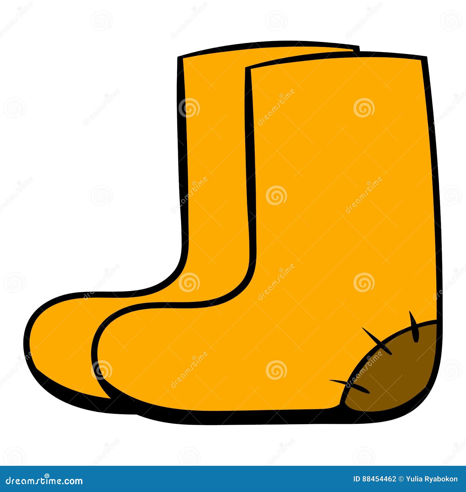 Felt boots icon cartoon stock vector. Illustration of booties - 88454462