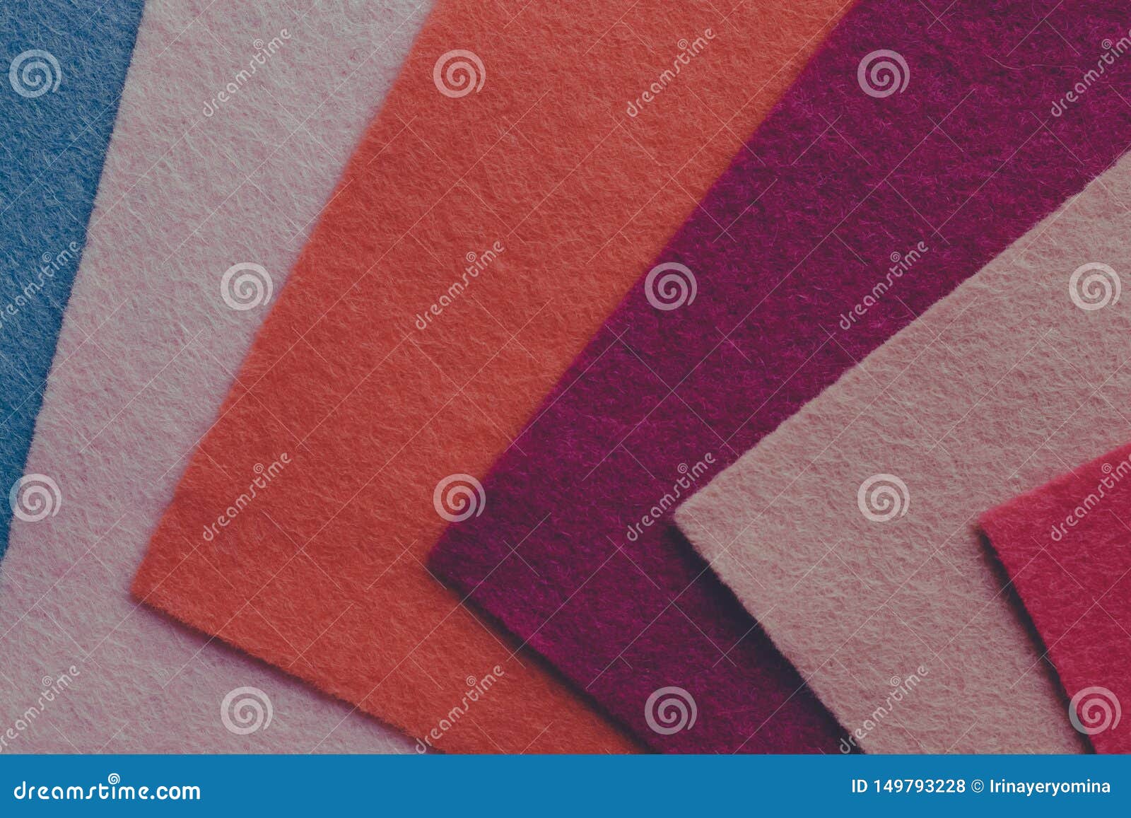 Felt Color Textile. Samples of Soft Felt Flaps in Different Colours ...