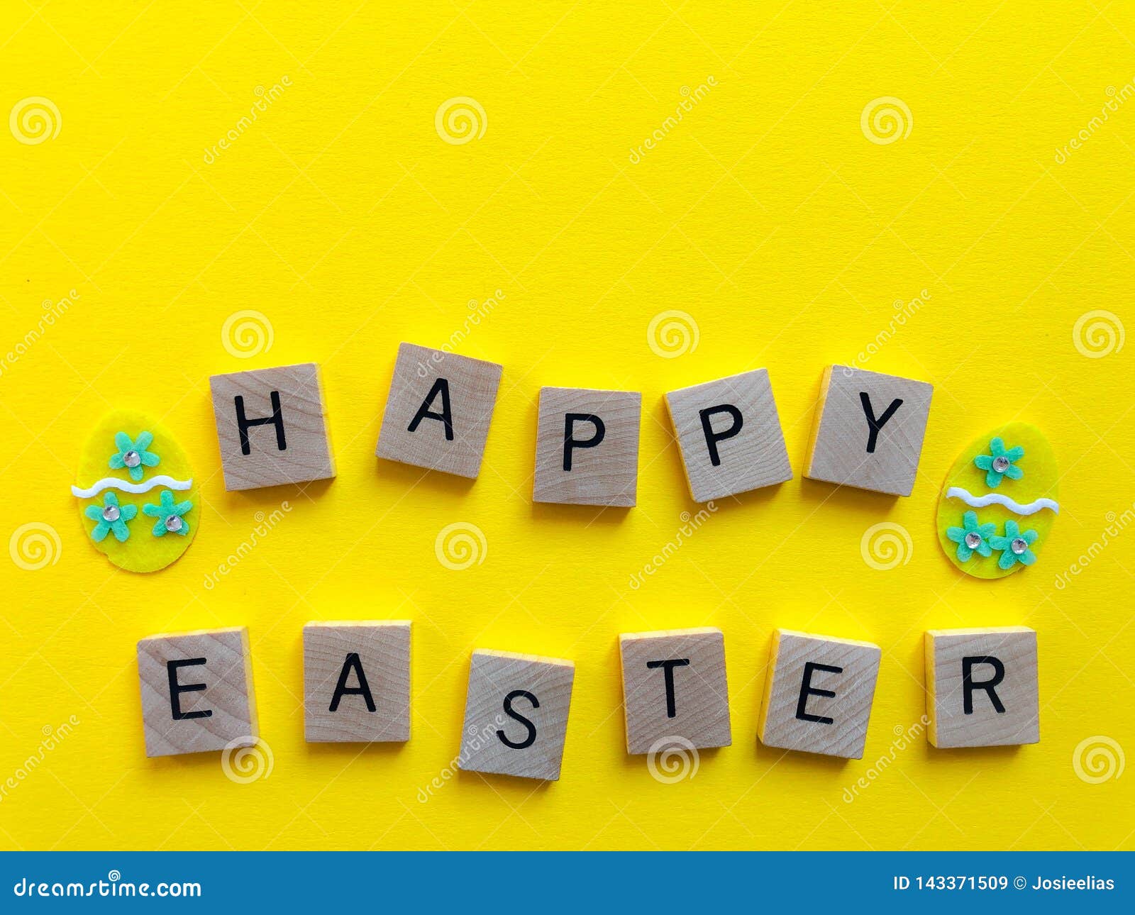 Happy Easter. Words Isolated on Yellow. Creative Concept Stock Image ...