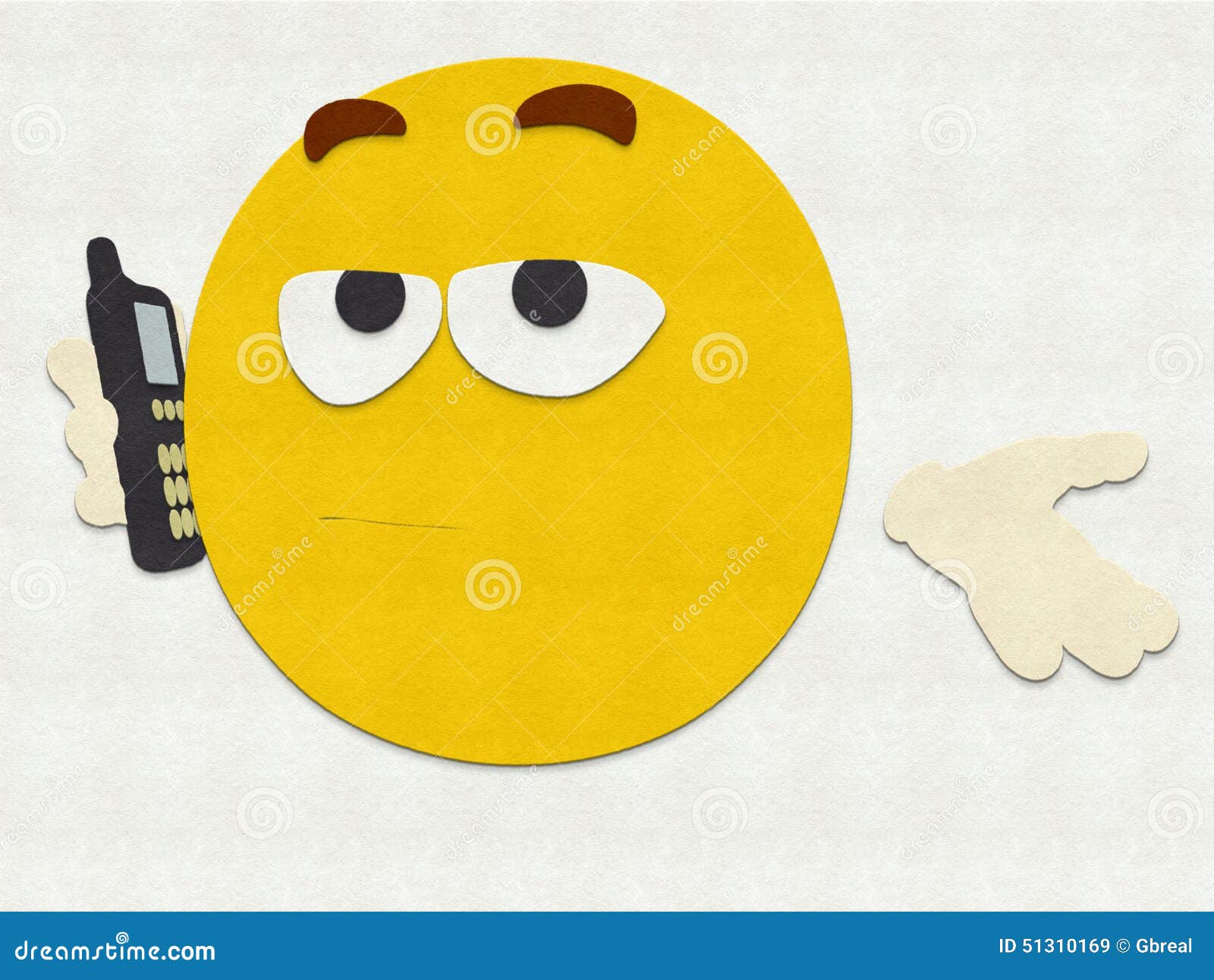Felt Emoticon Cell Phone stock illustration. Illustration of emoticon ...