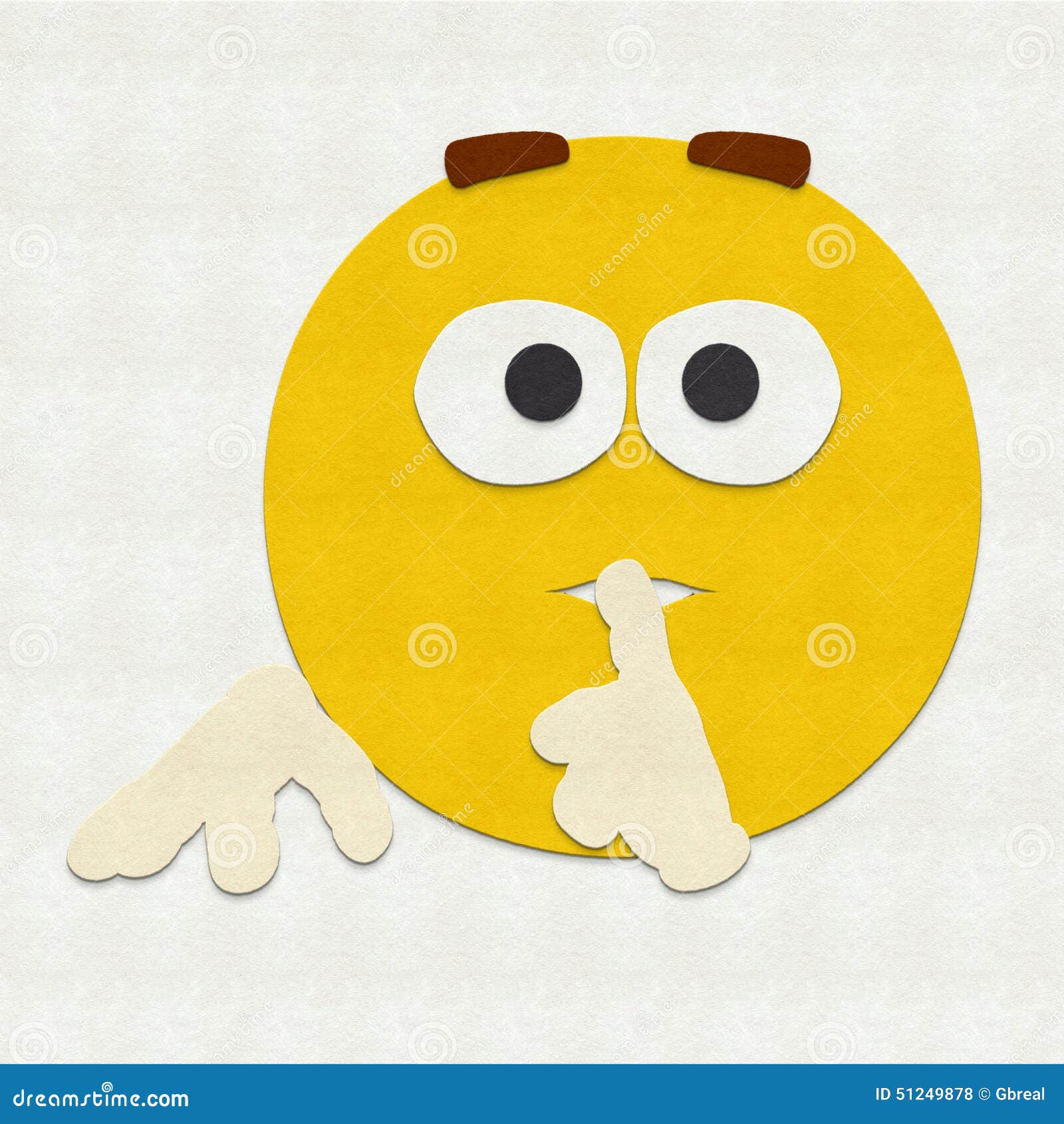 Hush Emoticon Cartoon Vector | CartoonDealer.com #15882081