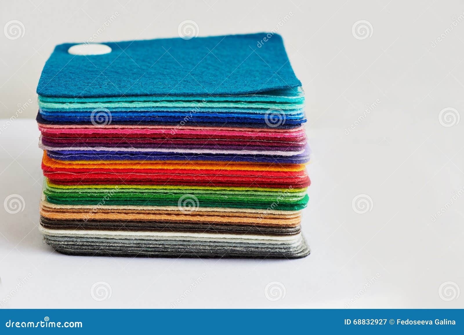 Felt Fabric Sheets Colors Piled Up in a Stack. Stock Image - Image of ...