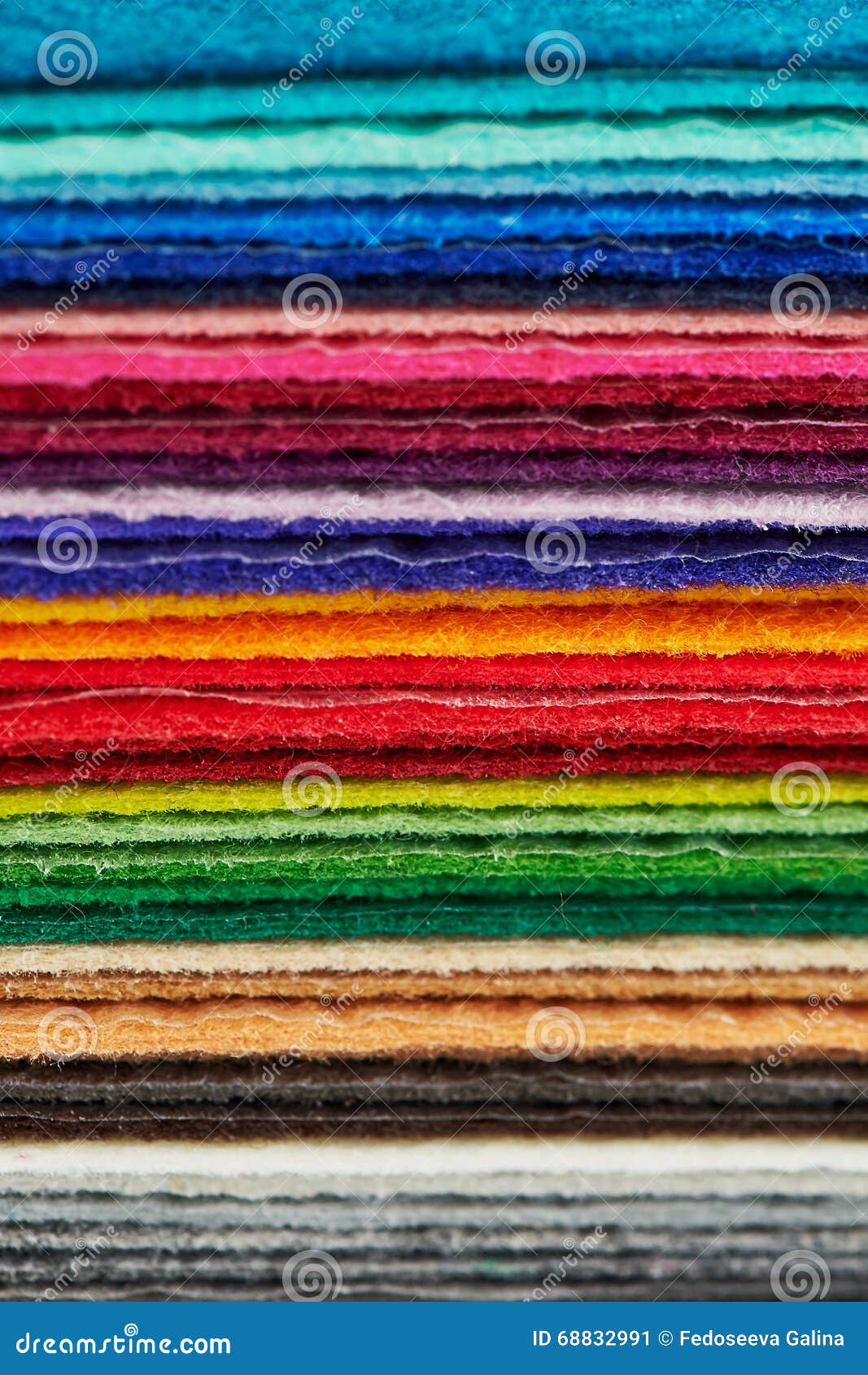 Felt Fabric Sheets Colors Piled Up in a Stack. Stock Image - Image of ...