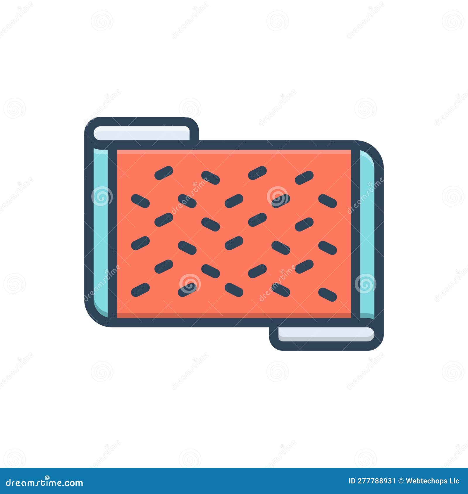 Color Illustration Icon for Felt, Velvet and Cloth Stock Illustration ...