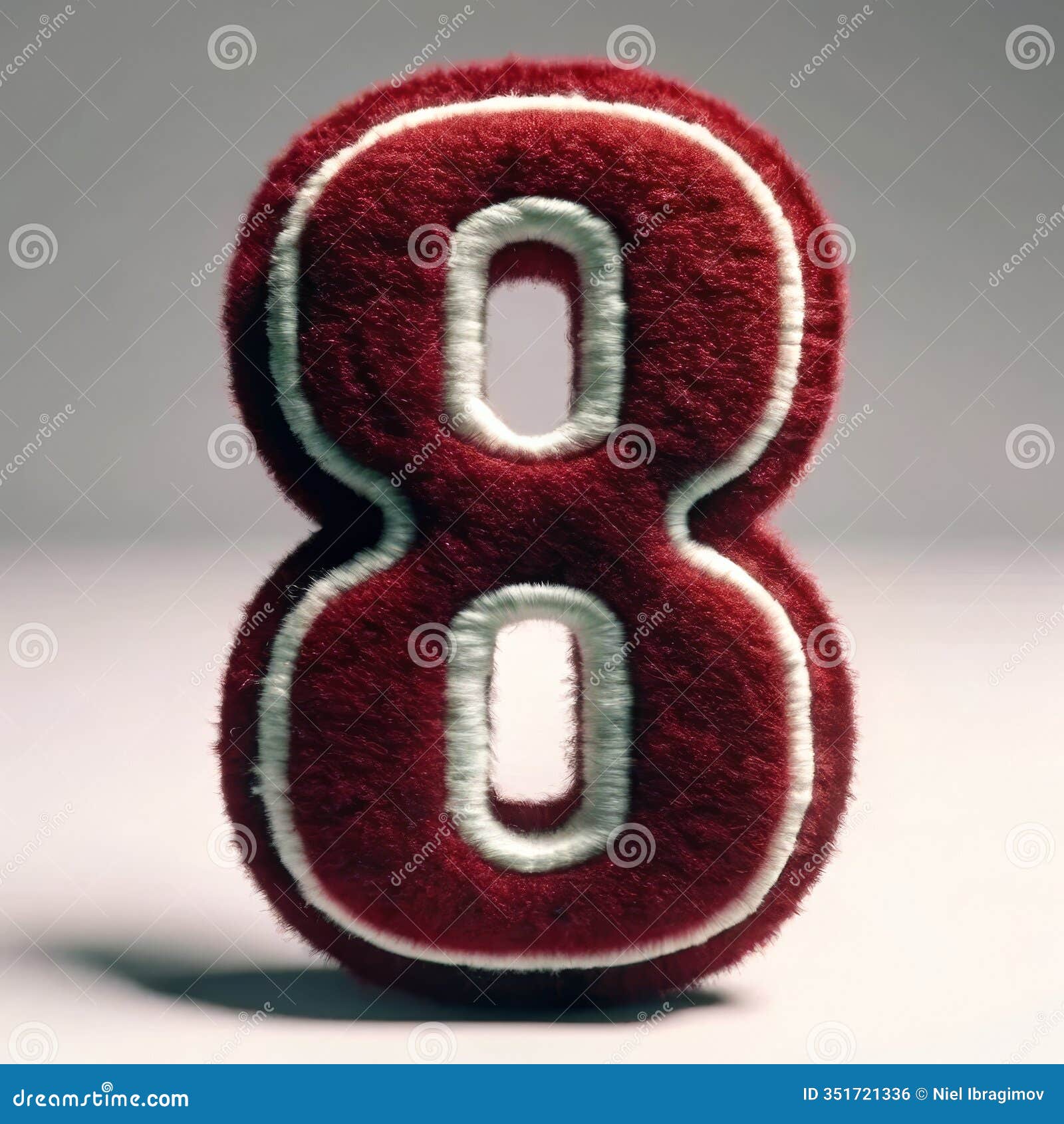 Felt Red Color Letter Number 8 Stock Photo - Image of crafting, font ...