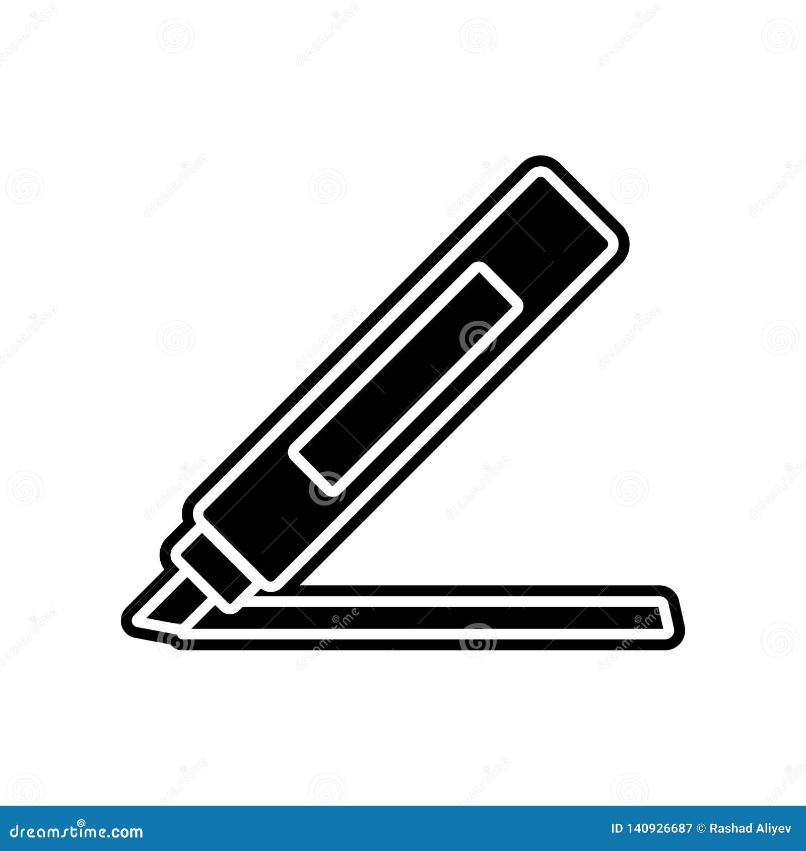 Felt-tip Pen Icon. Element of Education for Mobile Concept and Web Apps ...