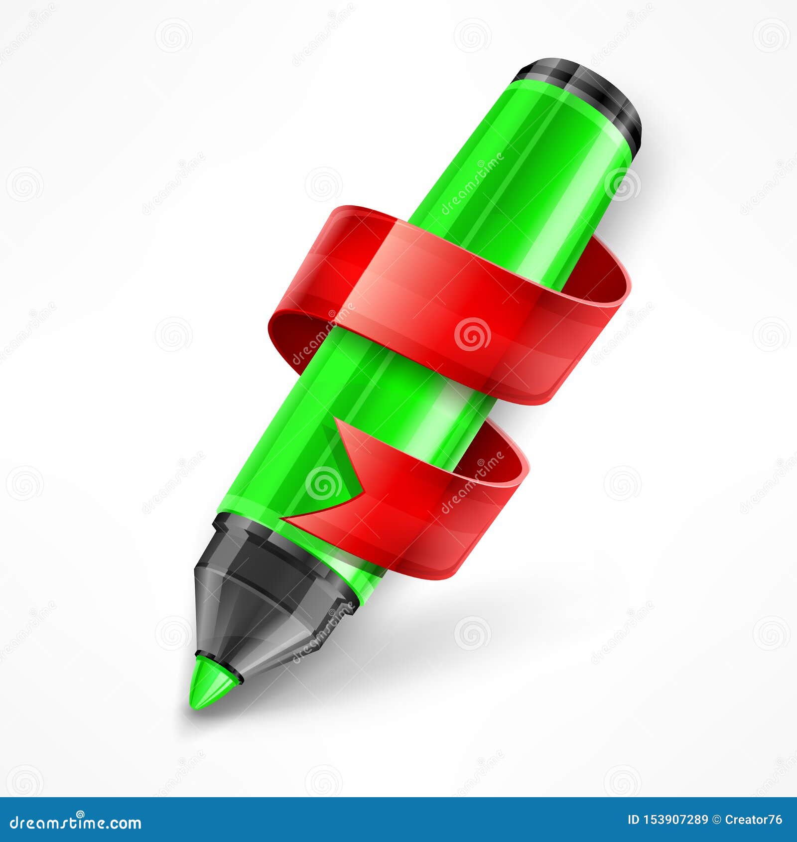 Felt Tip Pen Ribbon. Vector Illustration. Stock Vector - Illustration ...