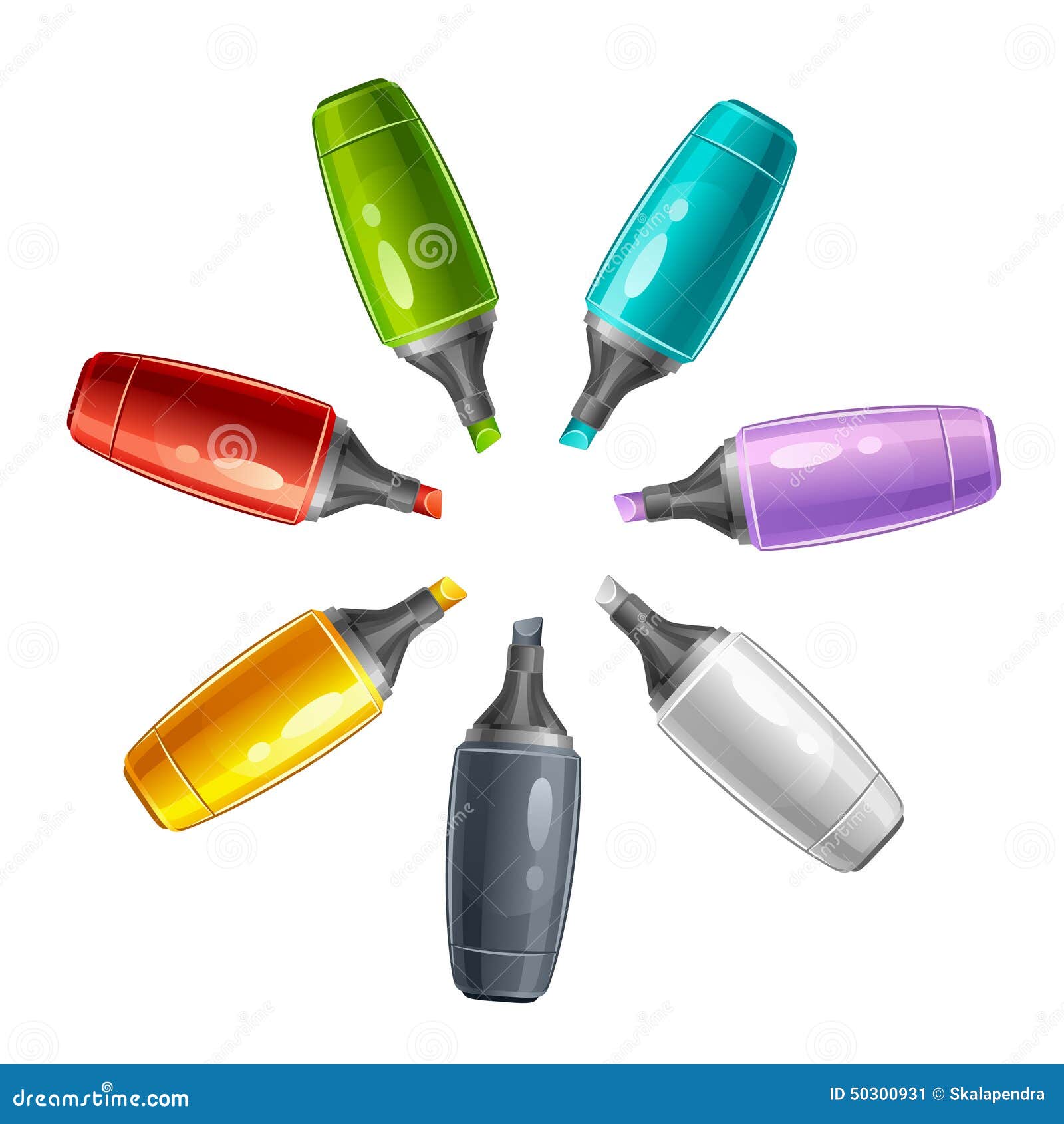 Felt tip pen stock vector. Illustration of collection - 50300931
