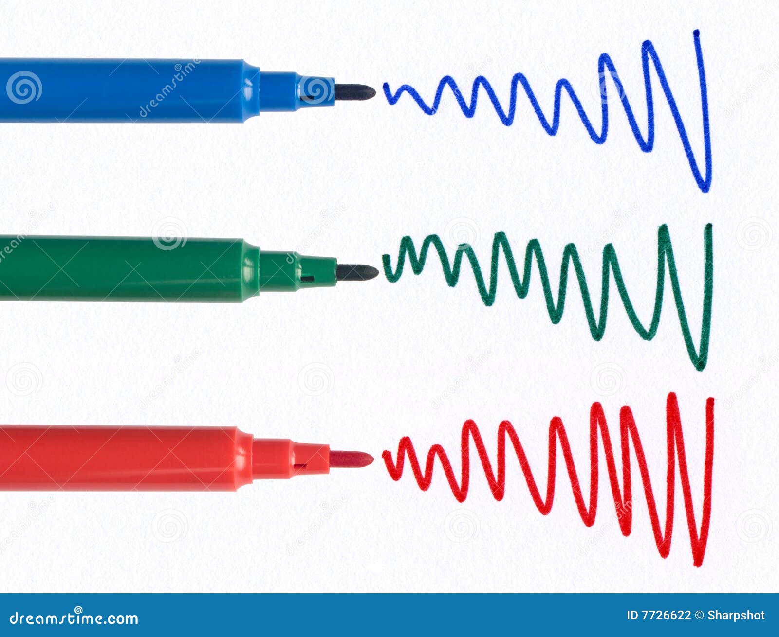 Felt tip pen squiggles. stock photo. Image of color, curvy - 7726622