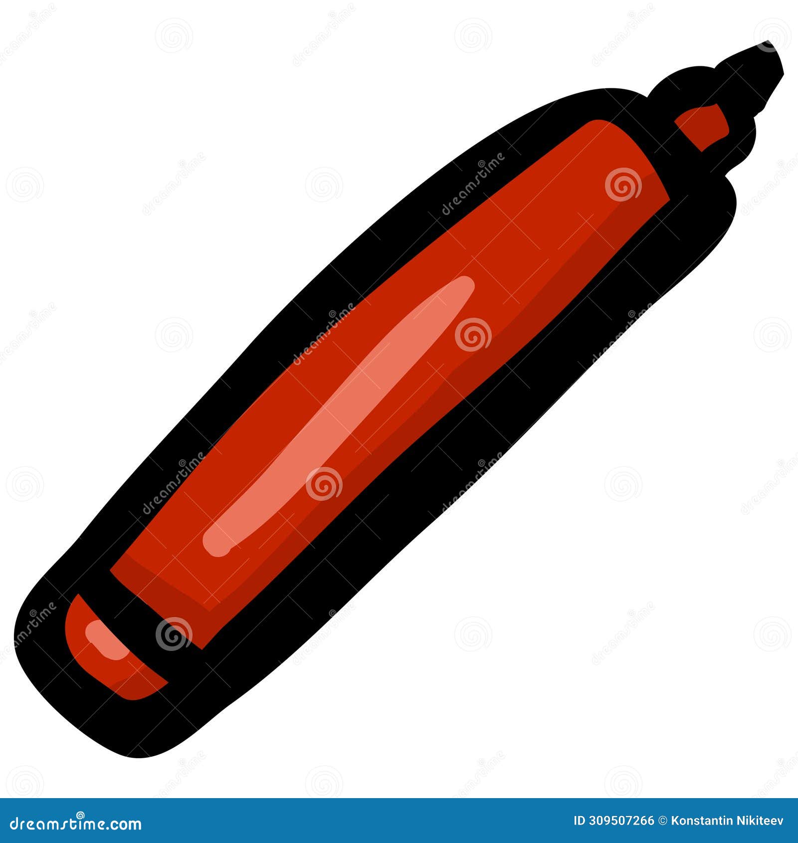 Felt Tip Pen Vector Color Doodle Icon Stock Vector - Illustration of ...