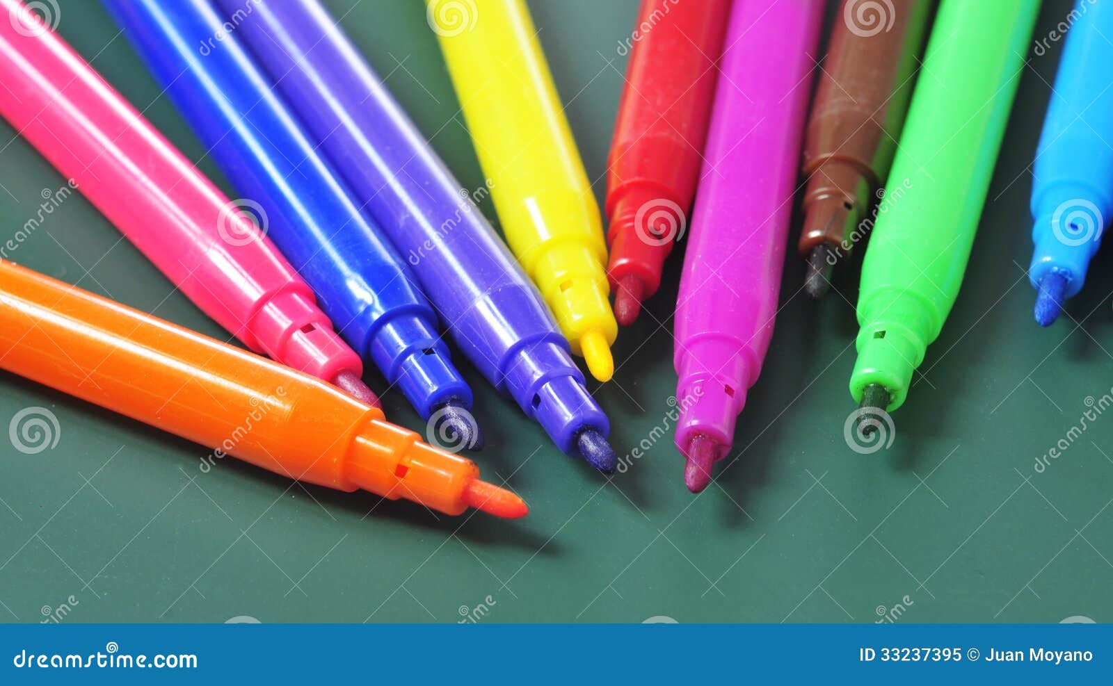 Felt-tip Pens of Different Colors Stock Image - Image of blackboard ...