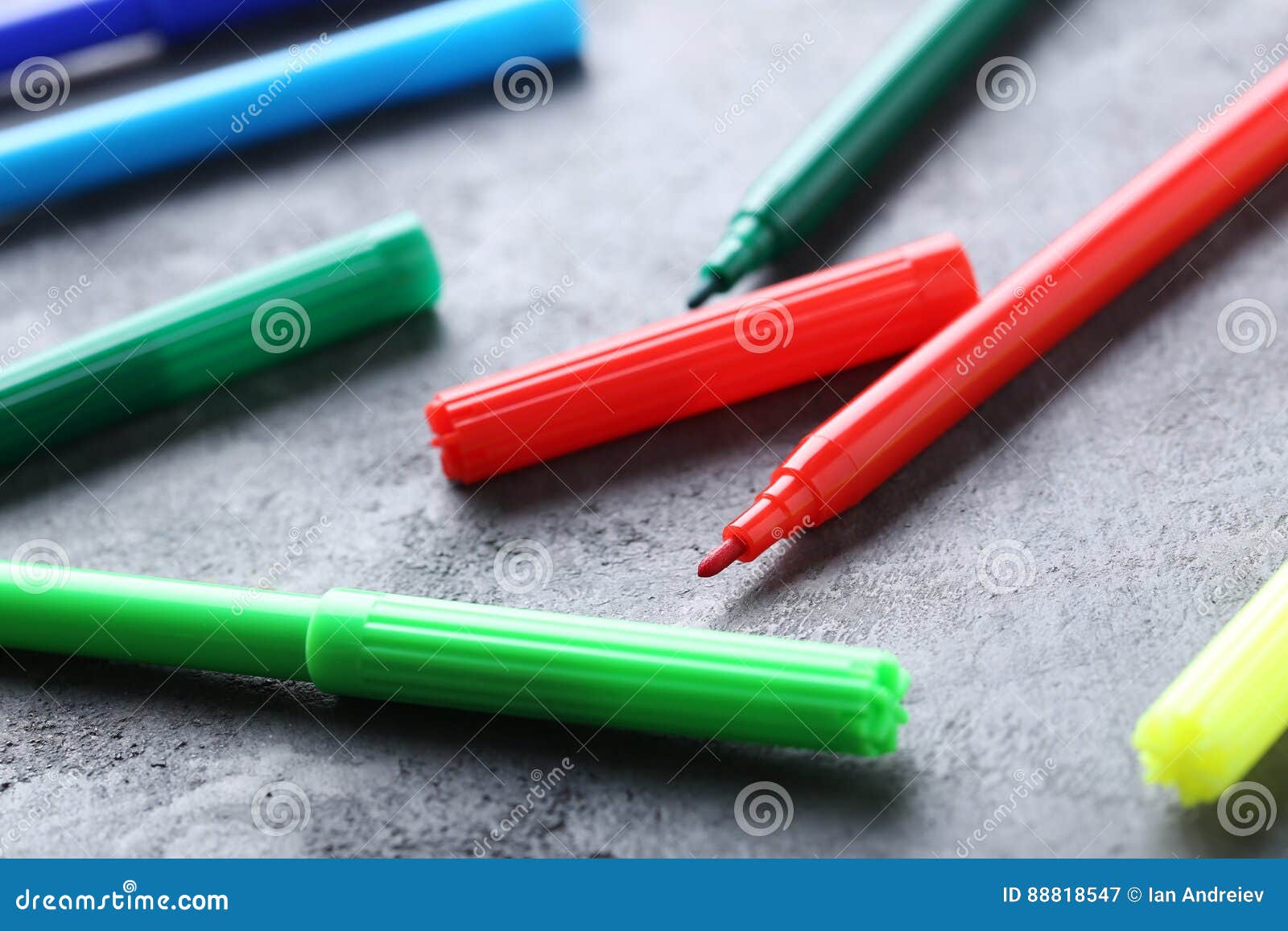 Felt-tip pens stock image. Image of multicoloured, drawing - 88818547