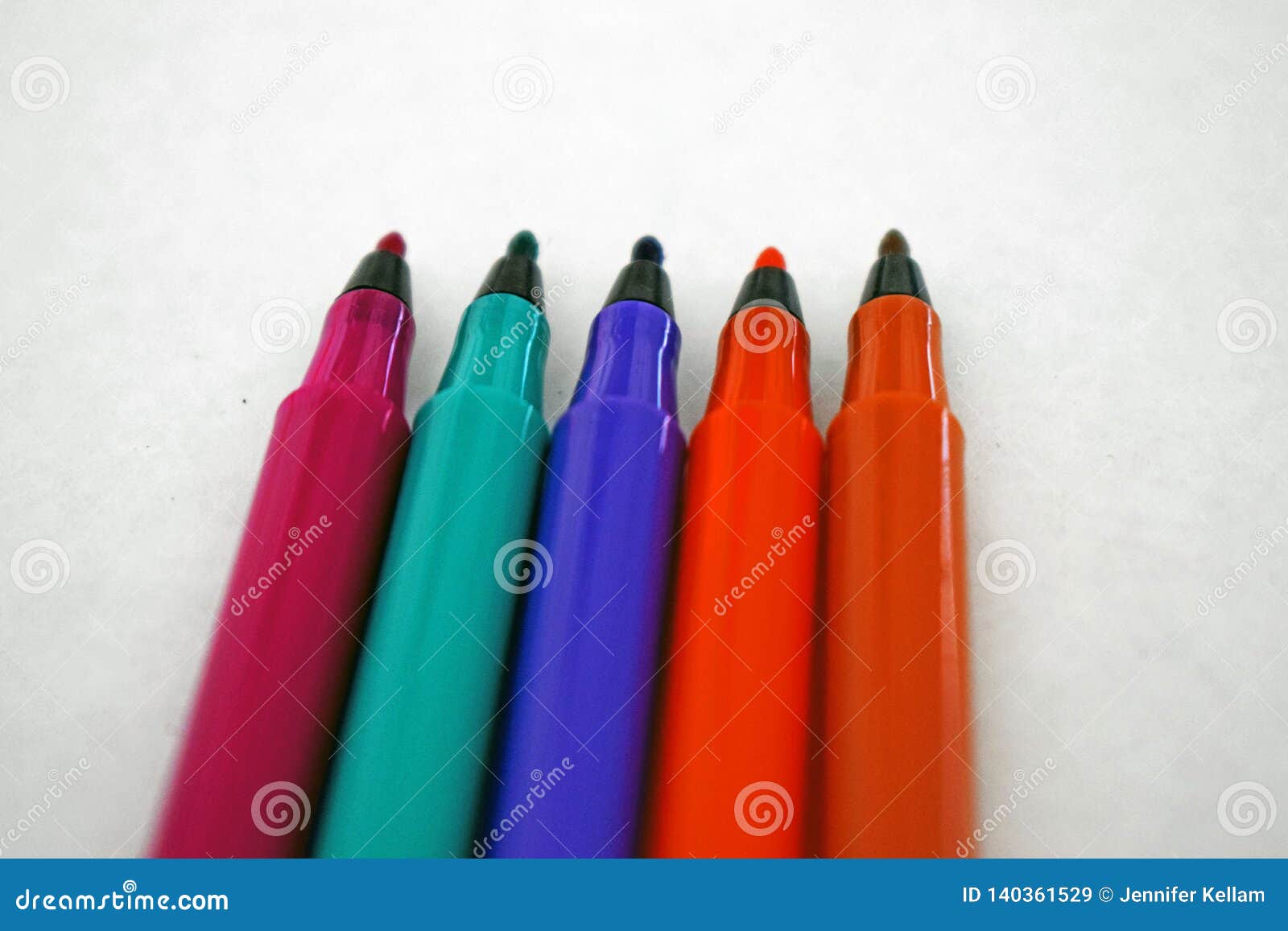 A Close Up Of Some Different Colours Felt Tip Pens Stock Image ...