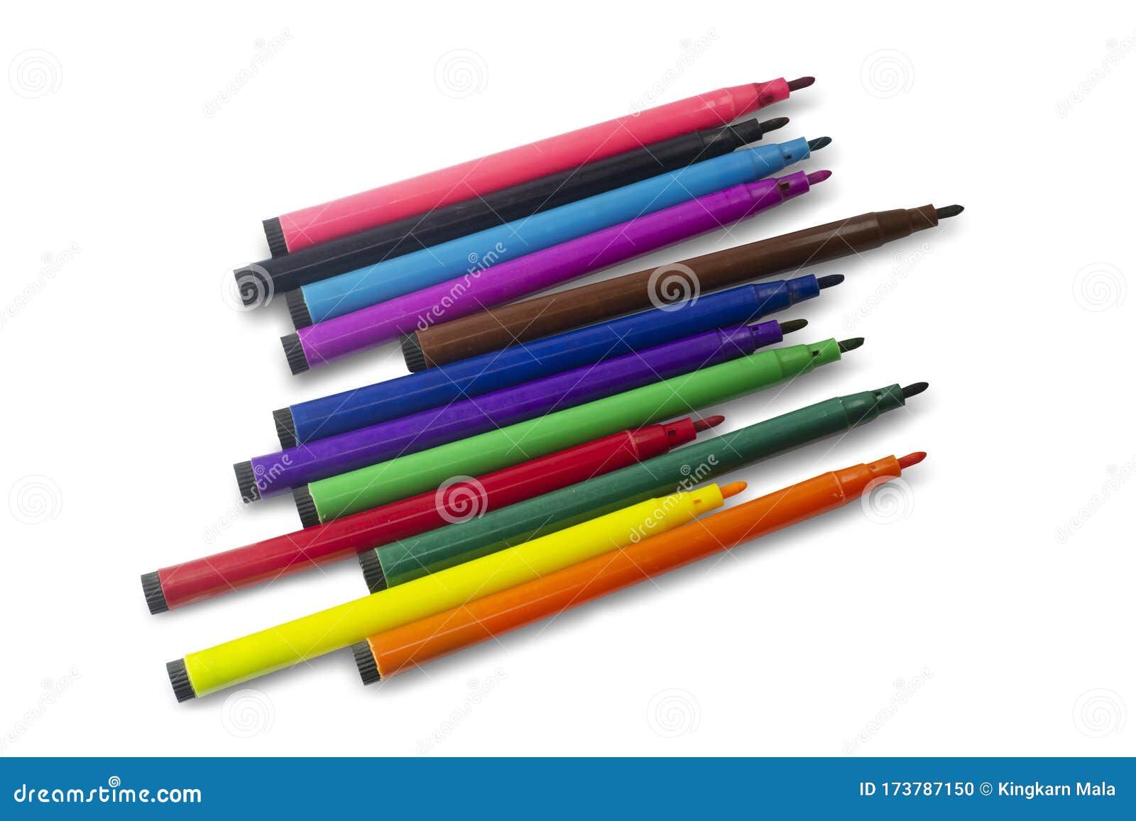 Felt Tipped Pen on a White Background,with Clipping Path Stock Photo ...