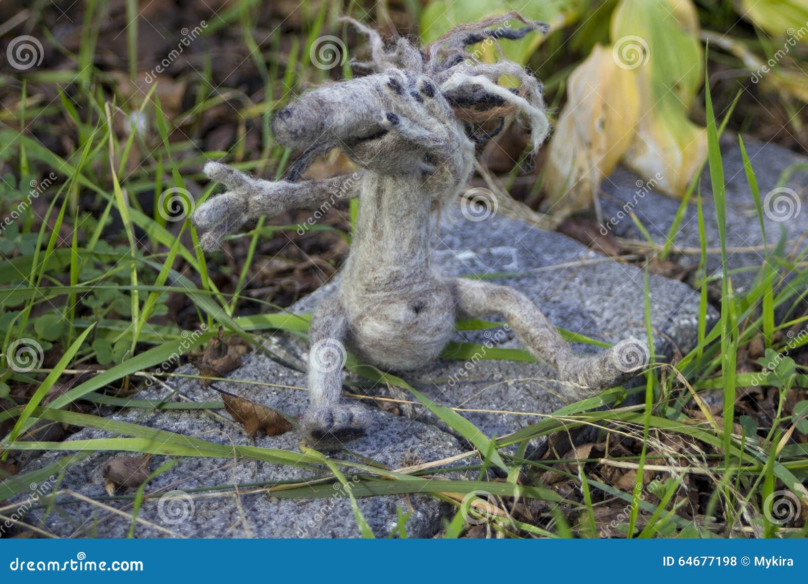 Felted Troll Doll stock photo. Image of color, decoration - 64677198