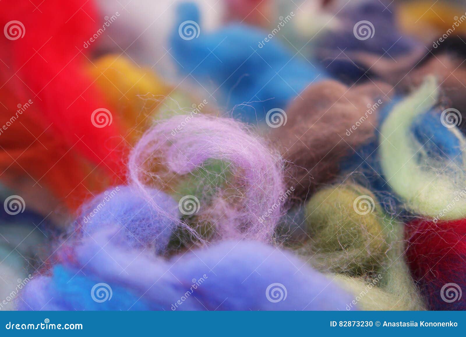 Felting Materials - Pieces of Colored Wool Stock Photo - Image of ...