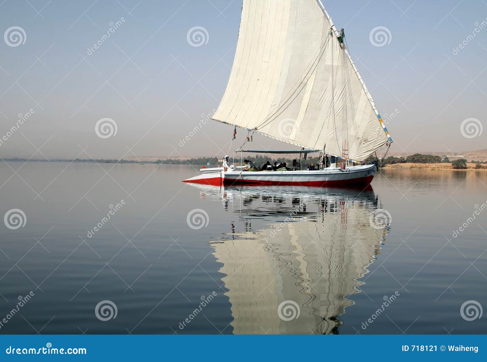 Felucca stock image. Image of navigation, landscape, sail - 718121