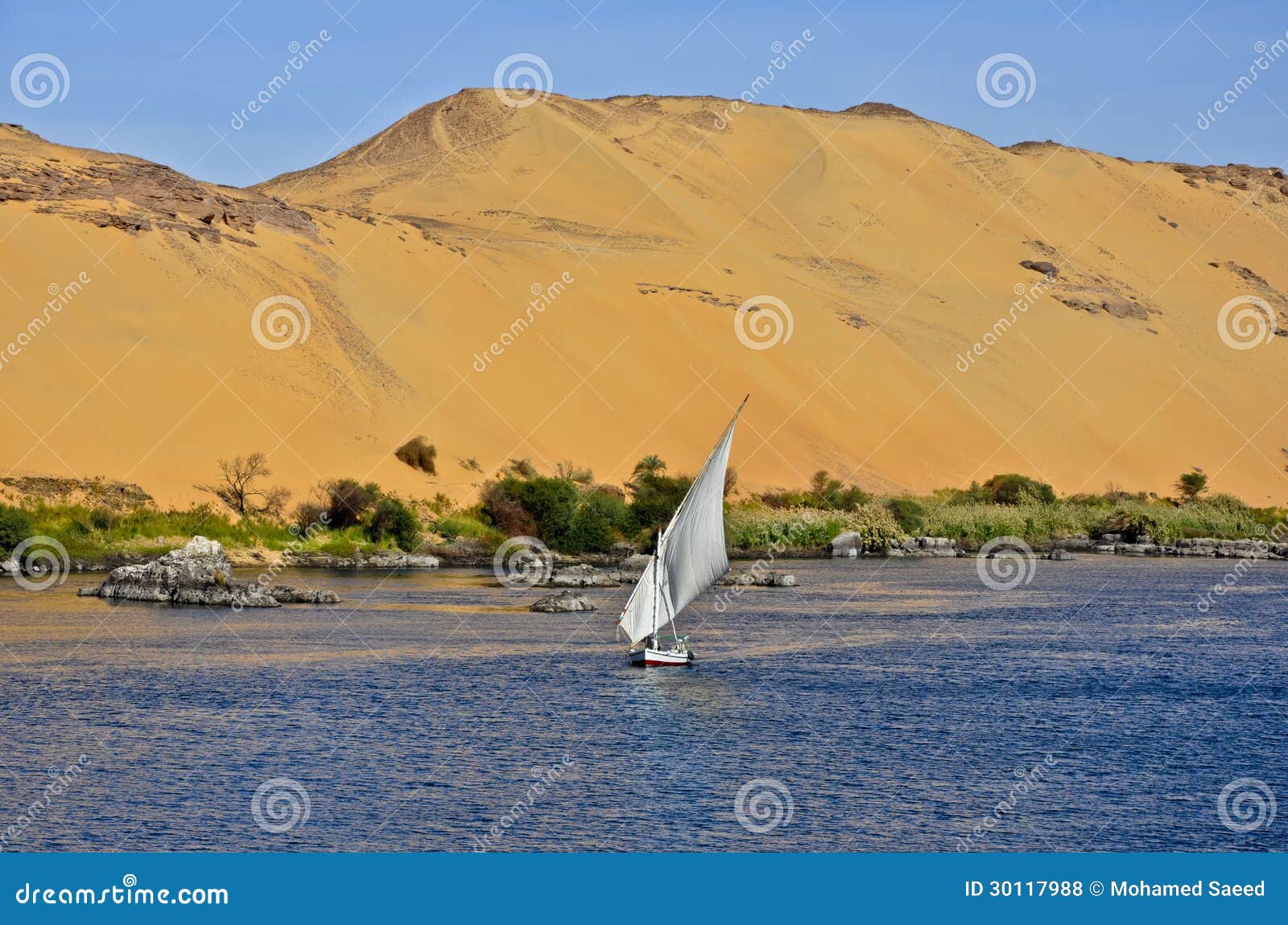 A Felucca At The Nile In Aswan, Egypt Royalty Free Stock Photos - Image ...