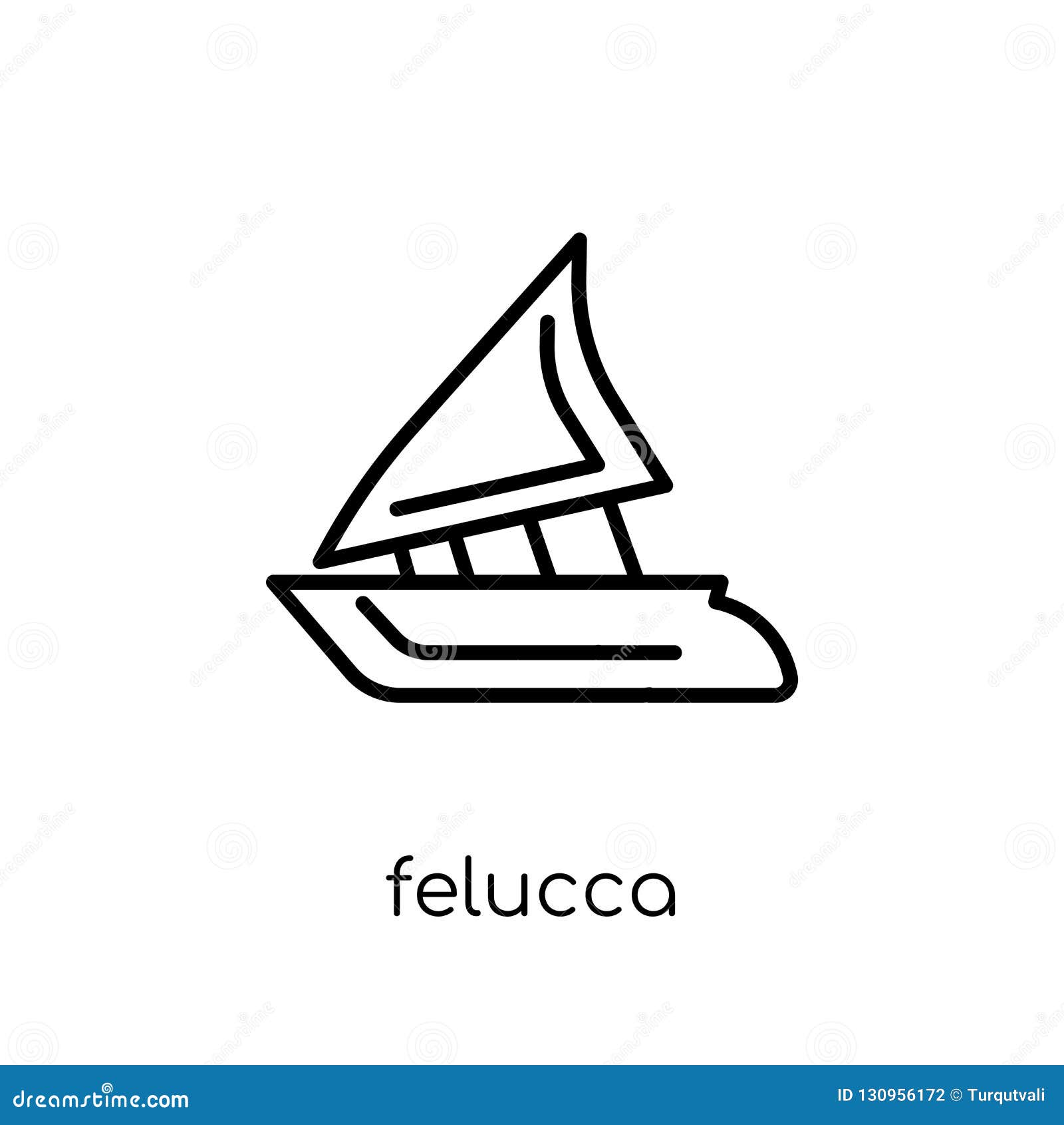 Felucca Icon. Trendy Felucca Logo Concept On White Background Fr ...