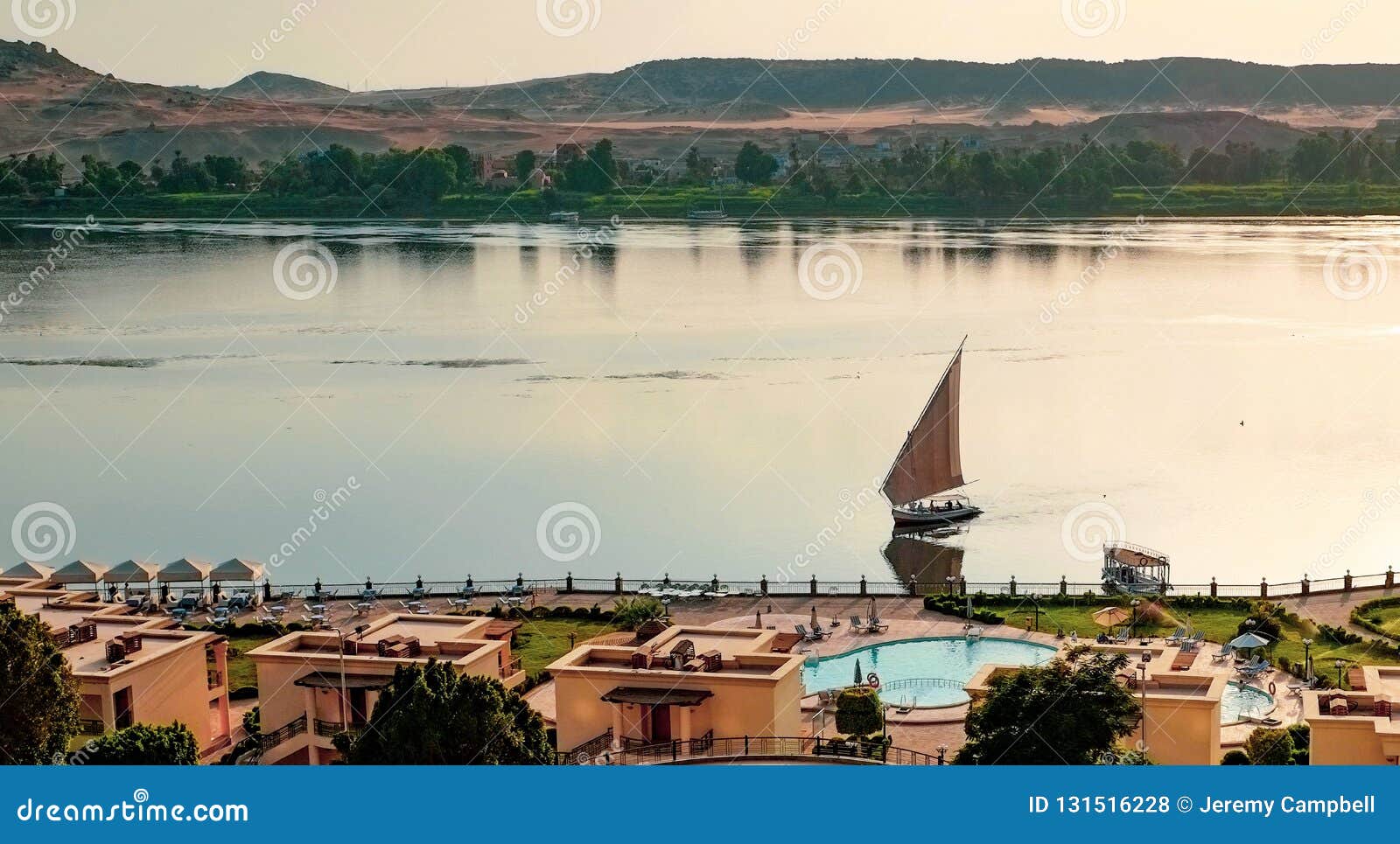 Felucca on the Nile, Egypt stock photo. Image of egyptology - 131516228