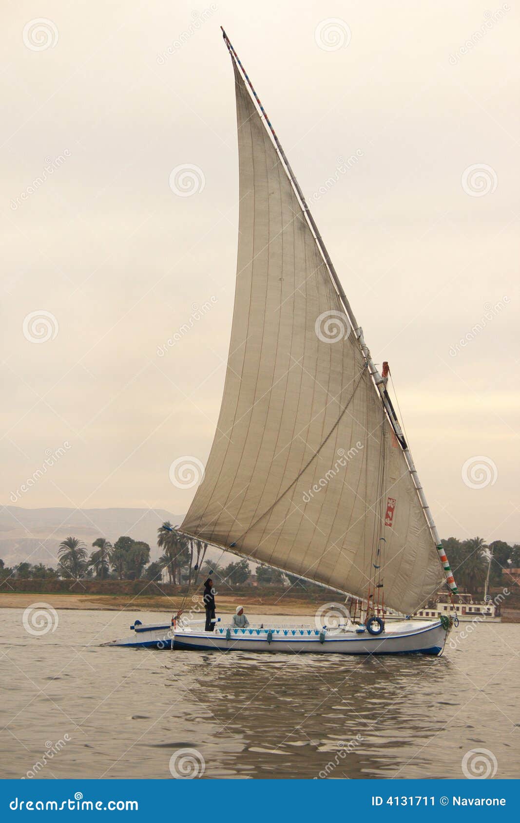 Felucca on Nile River editorial photo. Image of boating - 4131711